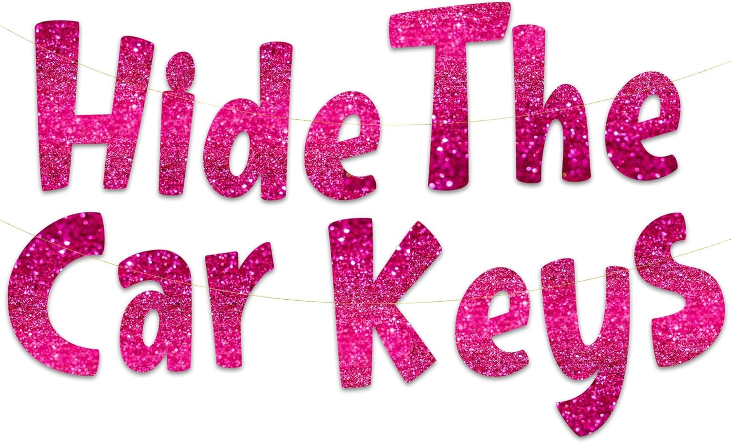 Hide The Car Keys Pink Glitter Banner – 15th and 16th Funny Birthday ...