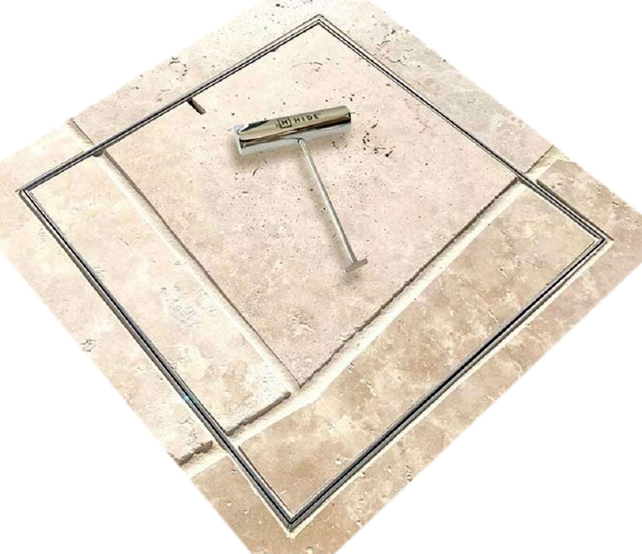 Hide HSL12-1.2 KIT Pool Skimmer Cover 12 Inch Kit/Tile - 1" to 1.25 ...