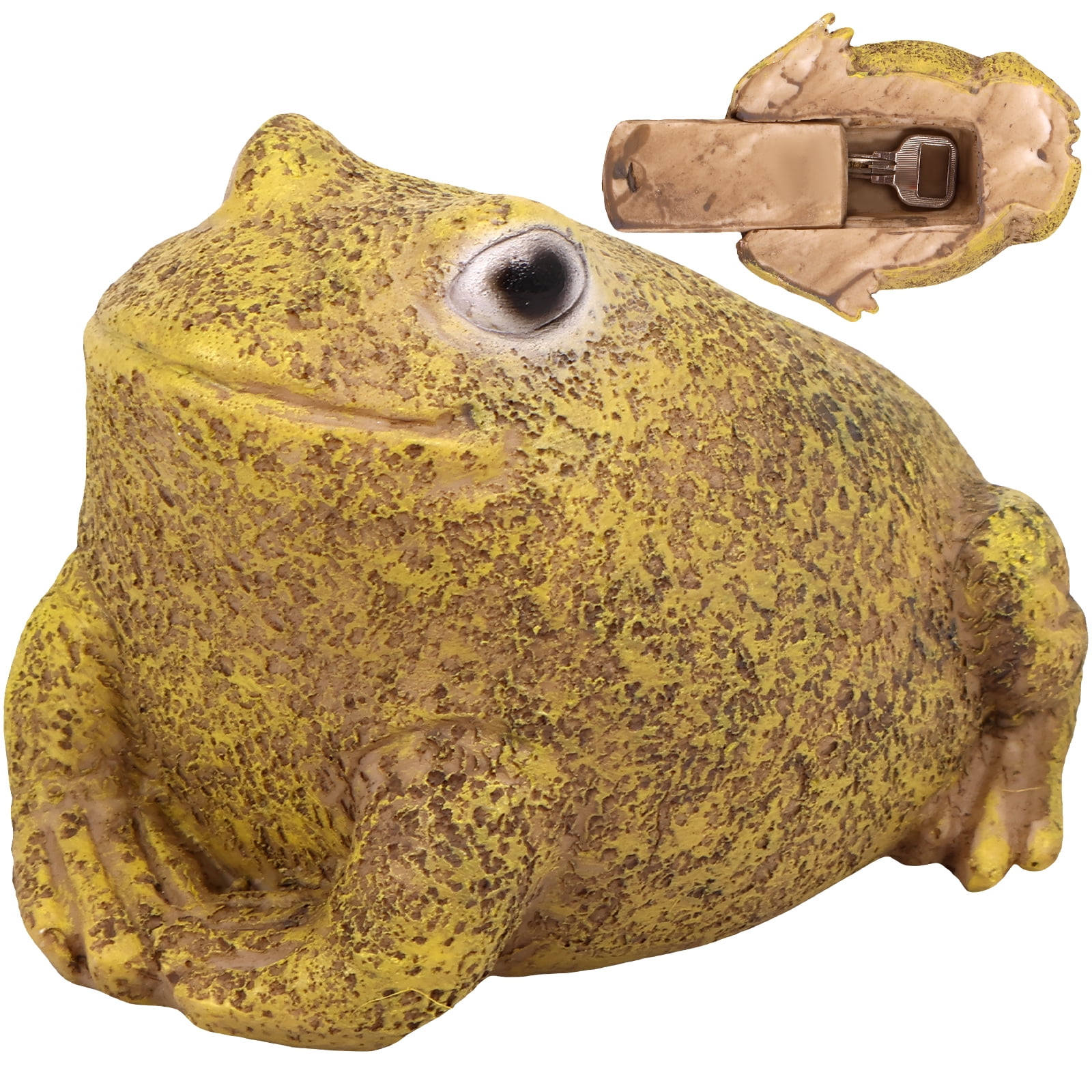 JTWEB Weatherproof Outdoor Key Hider, Frog Statue Decoration, Large ...