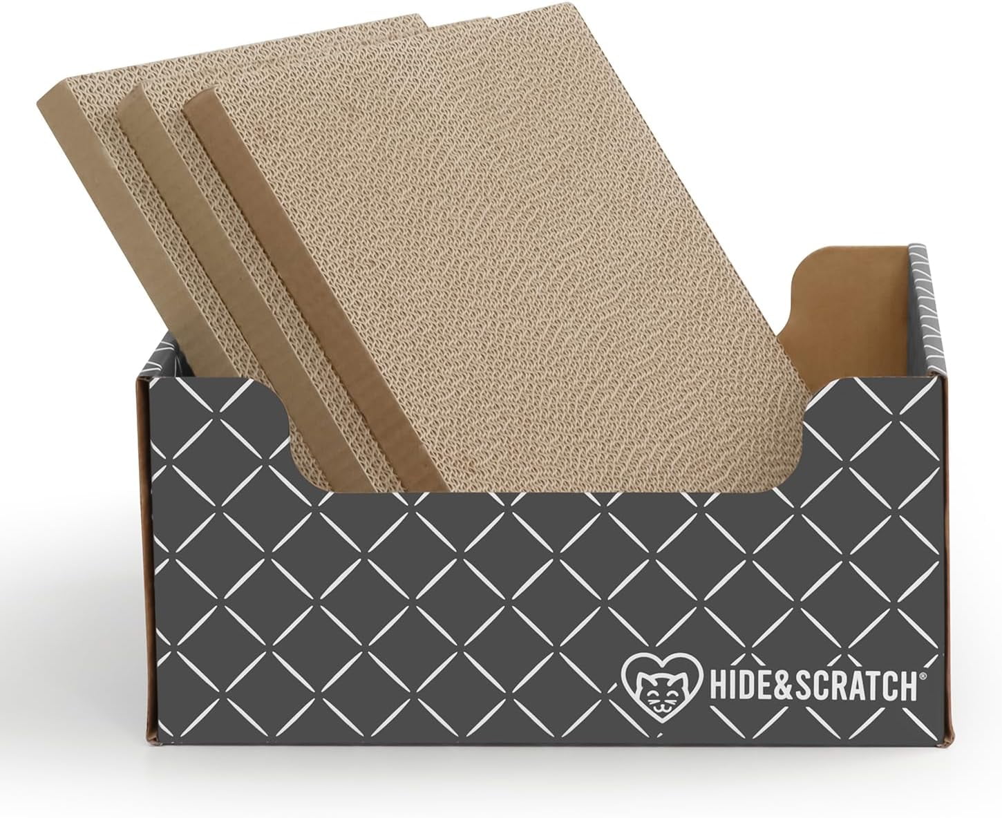 Hide & Scratch XL Cat Scratcher and Lounger, Corrugated Bed, Extra ...