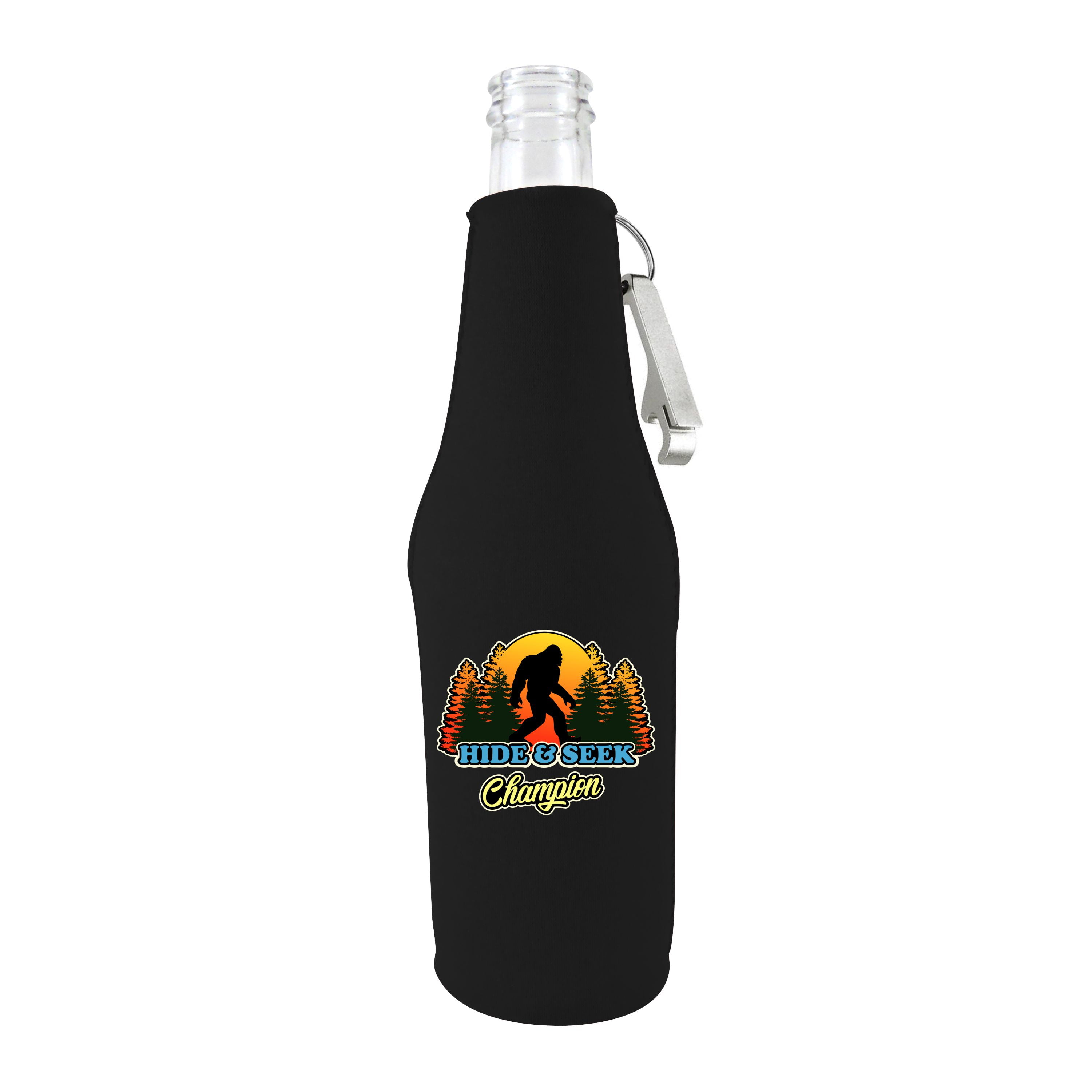 Hide & Seek Champion Bigfoot Beer Bottle Coolie With Opener (Black ...