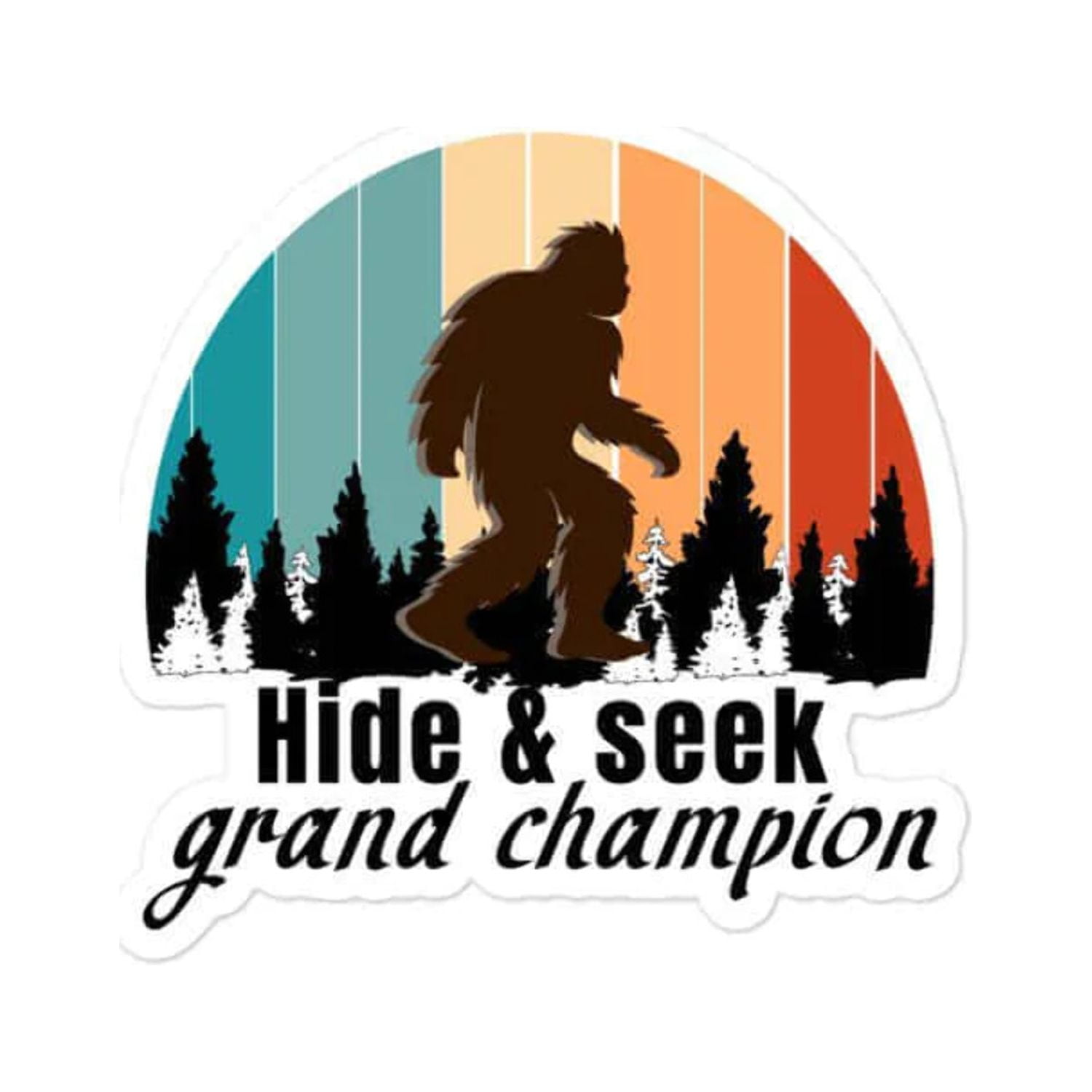 Hide Seek grand champion - Bubble-free stickers - Walmart.com