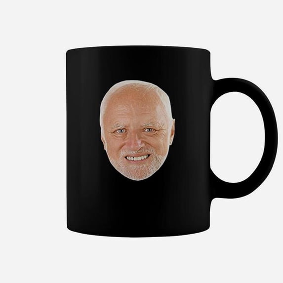 Hide The Pain Harold Old Man Smiling Dank Meme Trending Coff - Walmart.com