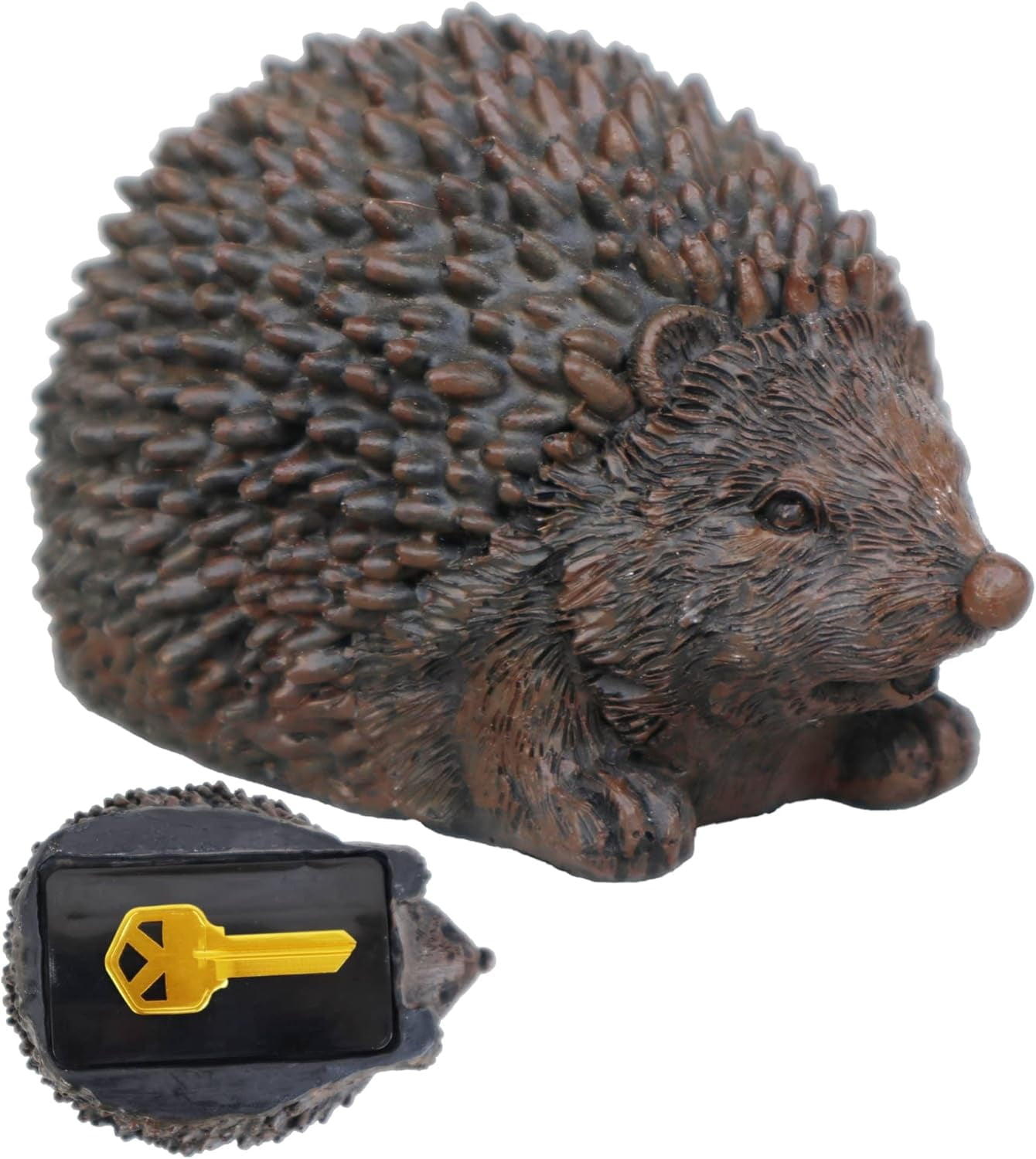 Hide a Spare Key Outdoor Hedgehog Waterproof Fake Rock Key Hider Holder ...