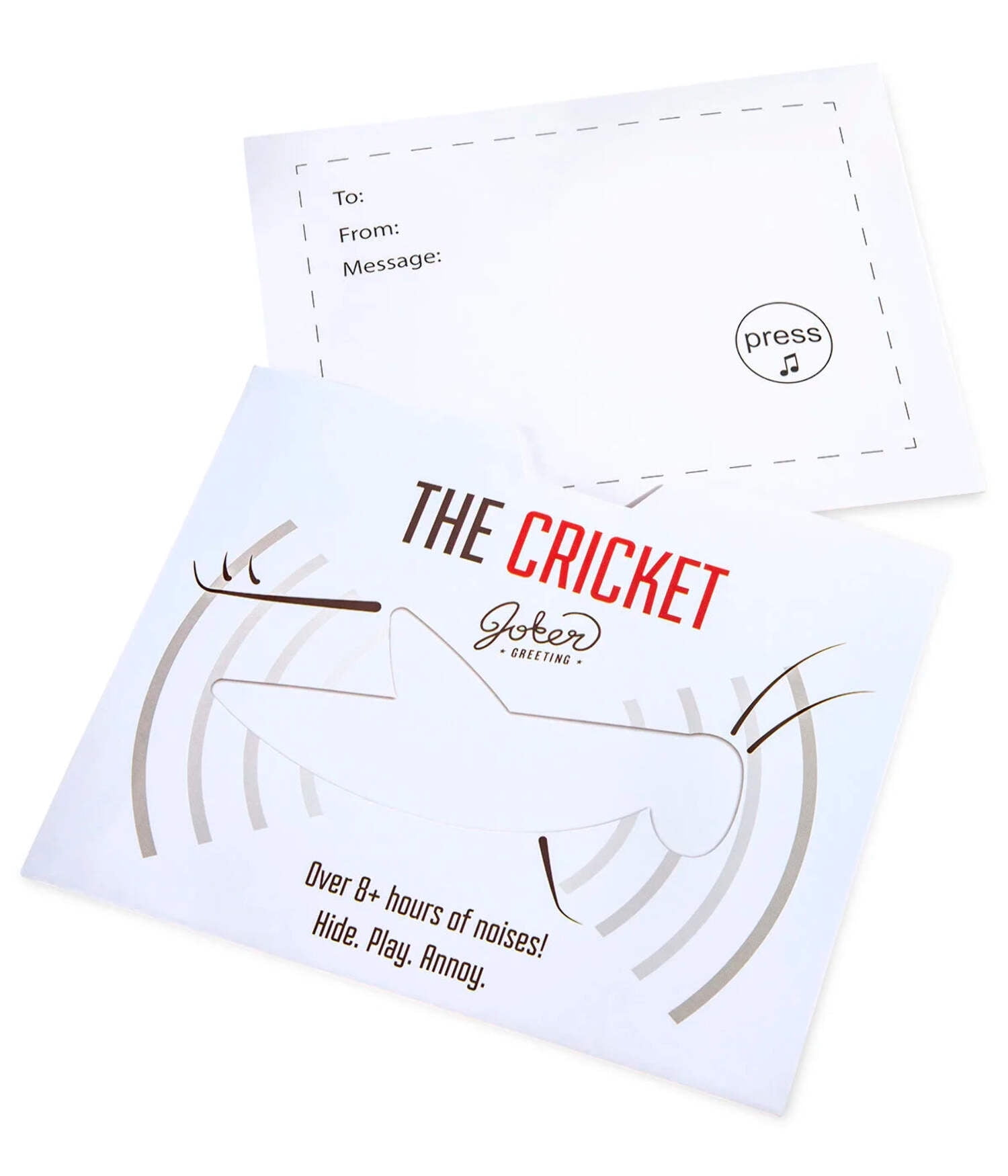 Cricket Prank Glitter Trap: Hidable Kids Toy with Plastic Sleeve ...