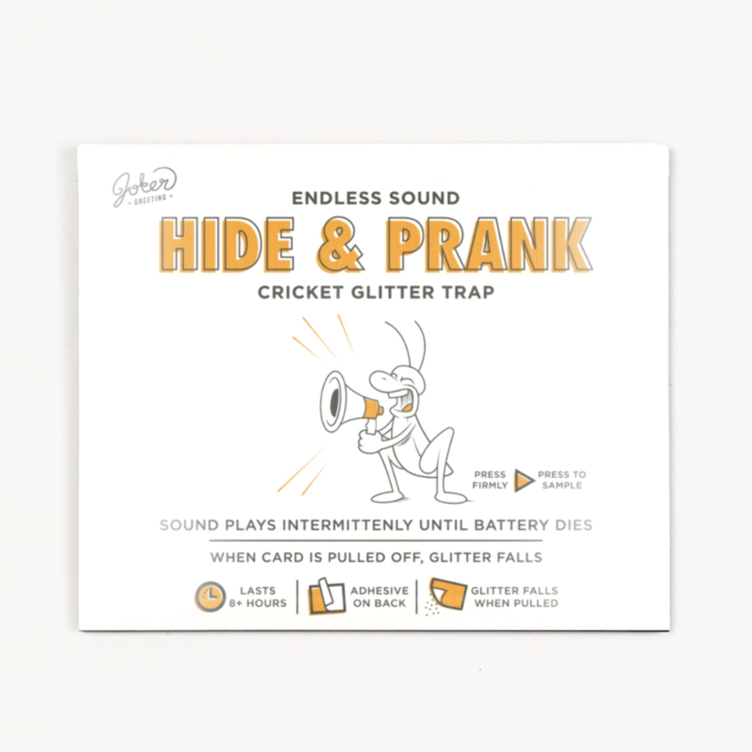 Hide Prank Cricket Glitter Trap - Walmart Business Supplies
