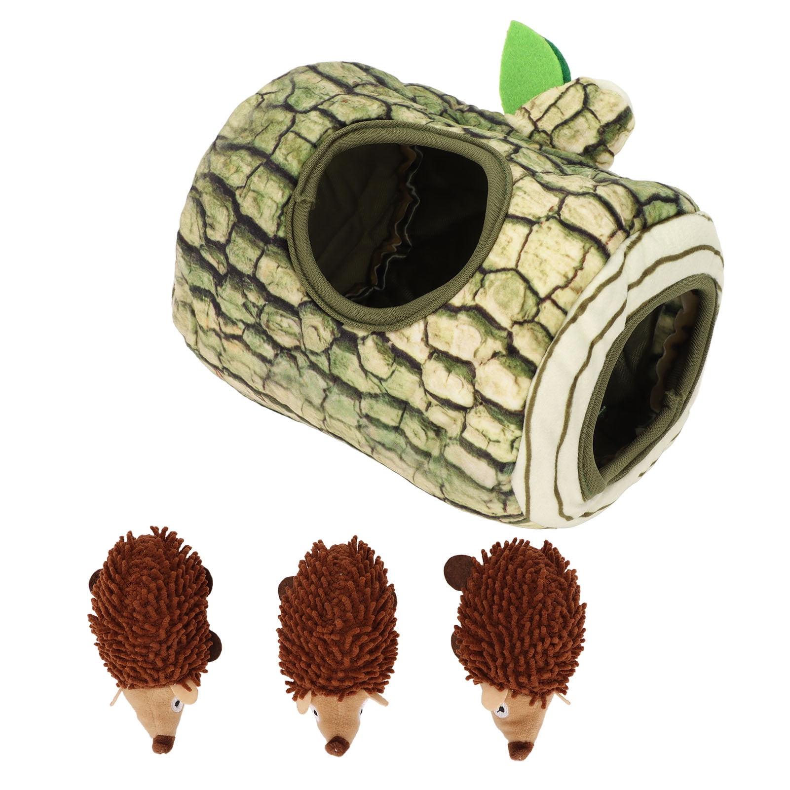 Hide and Seek Plush Dog Toy Tree Hole Shape Interactive Plush Squeak ...