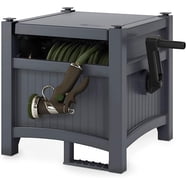 Suncast 150ft. Garden Hose Hideaway Reel, Outdoor Storage Box, Gray ...