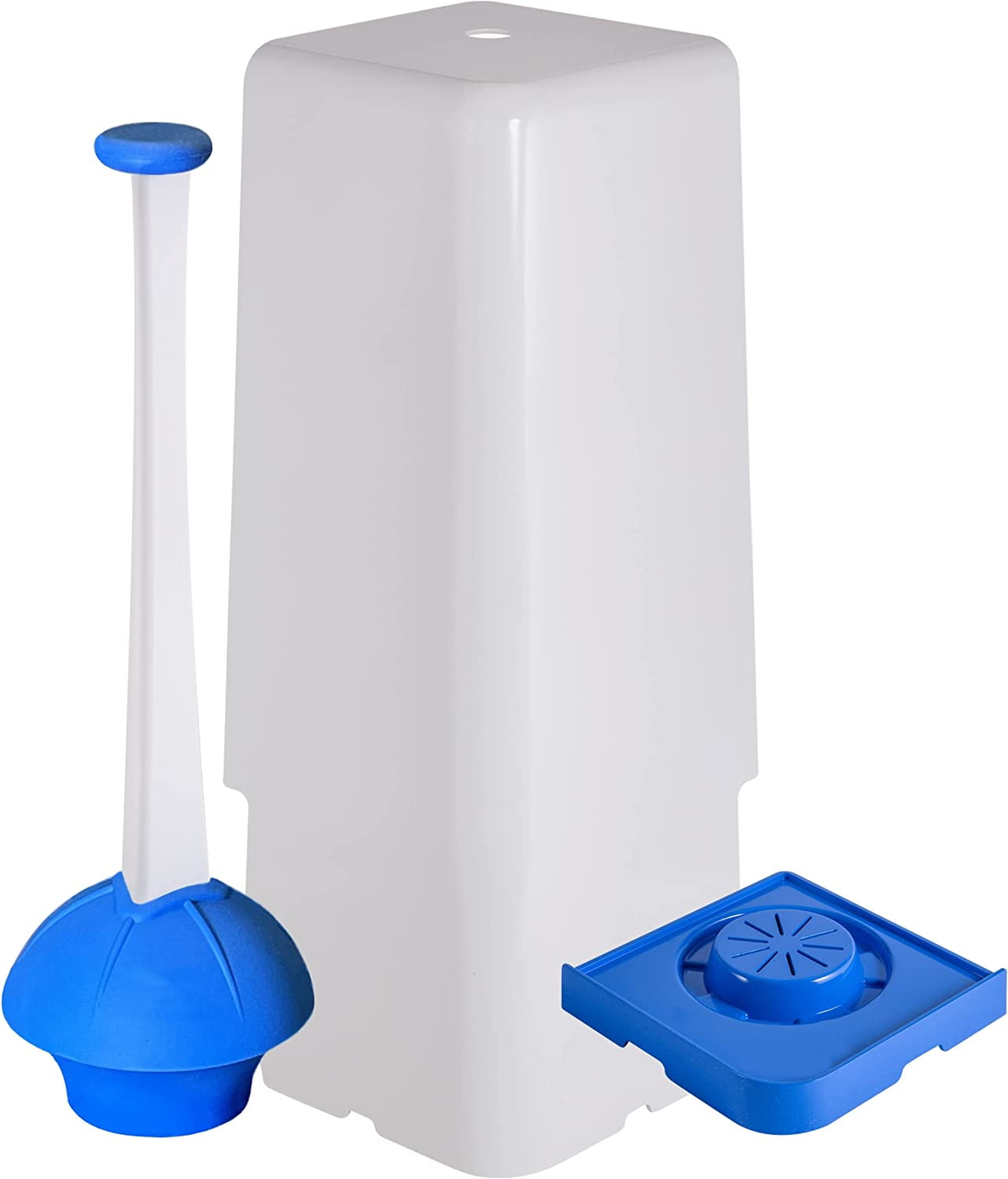 Hideaway Plunger with Cover and Drip Tray, Heavy Duty, Secure Grip ...