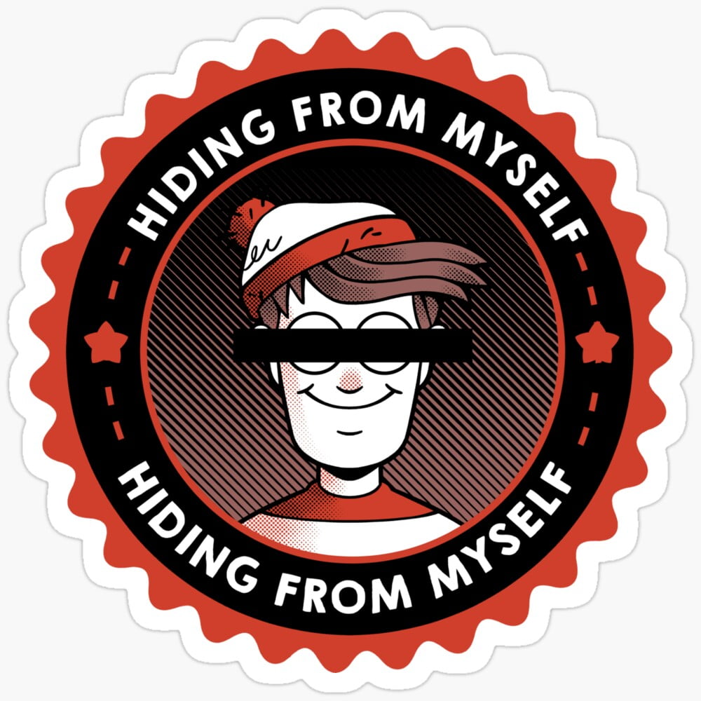 Hiding From Myself Sticker Phone Decal Water Bottle Stickers Car Decals ...