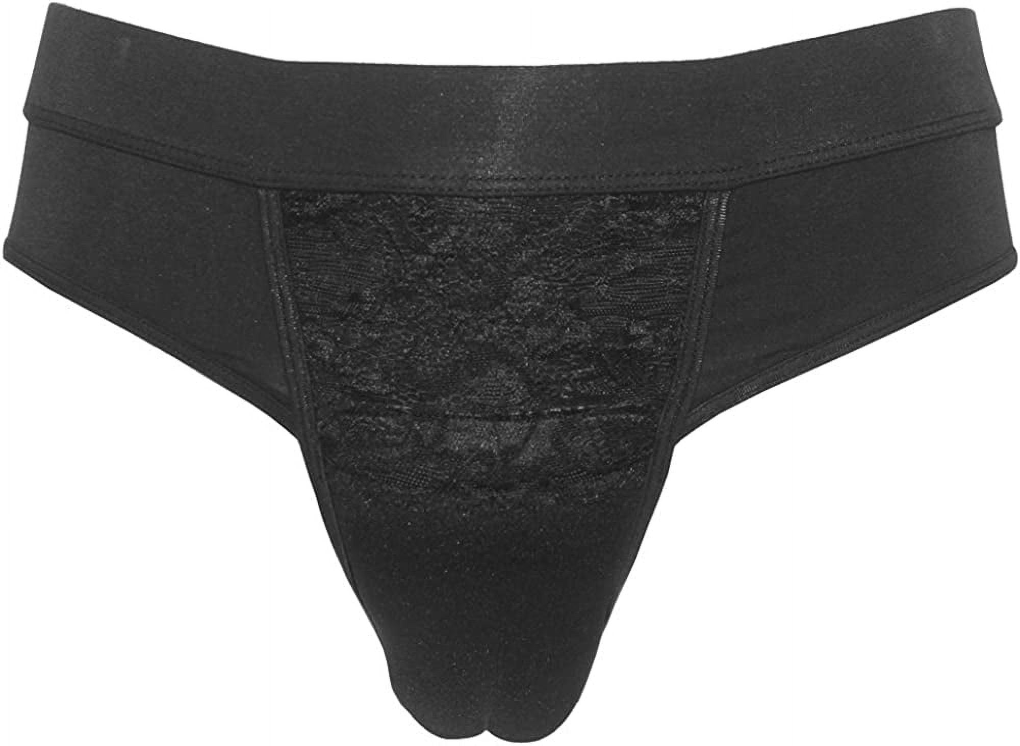 Hiding Gaff Panties Brief Shaping for Men Crossdressing Underwear Black ...