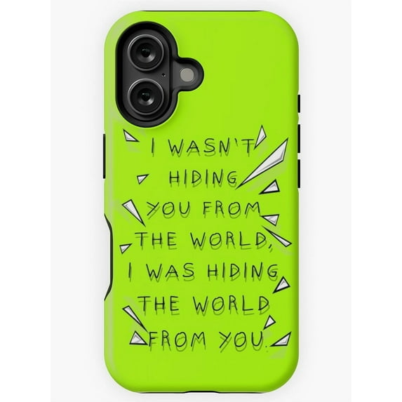 Hiding World From You Quote Phone Case for iPhone 11 12 13 14 15 16 17 ...