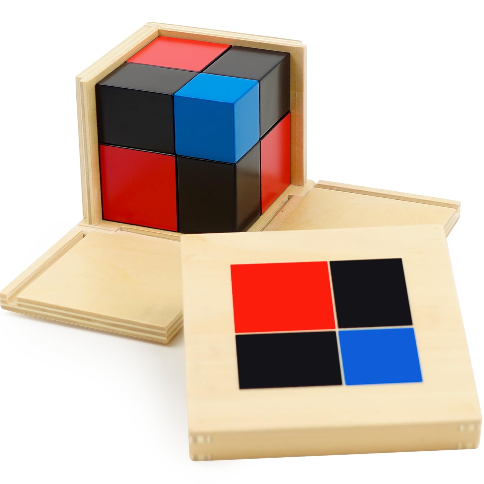 Hidoggy Montessori Binomial Cube, STF9 Montessori Sensorial Learning ...