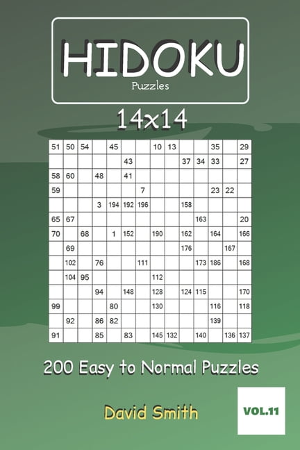 Hidoku Puzzles - 200 Easy to Normal Puzzles 14x14 vol.11 - Walmart ...