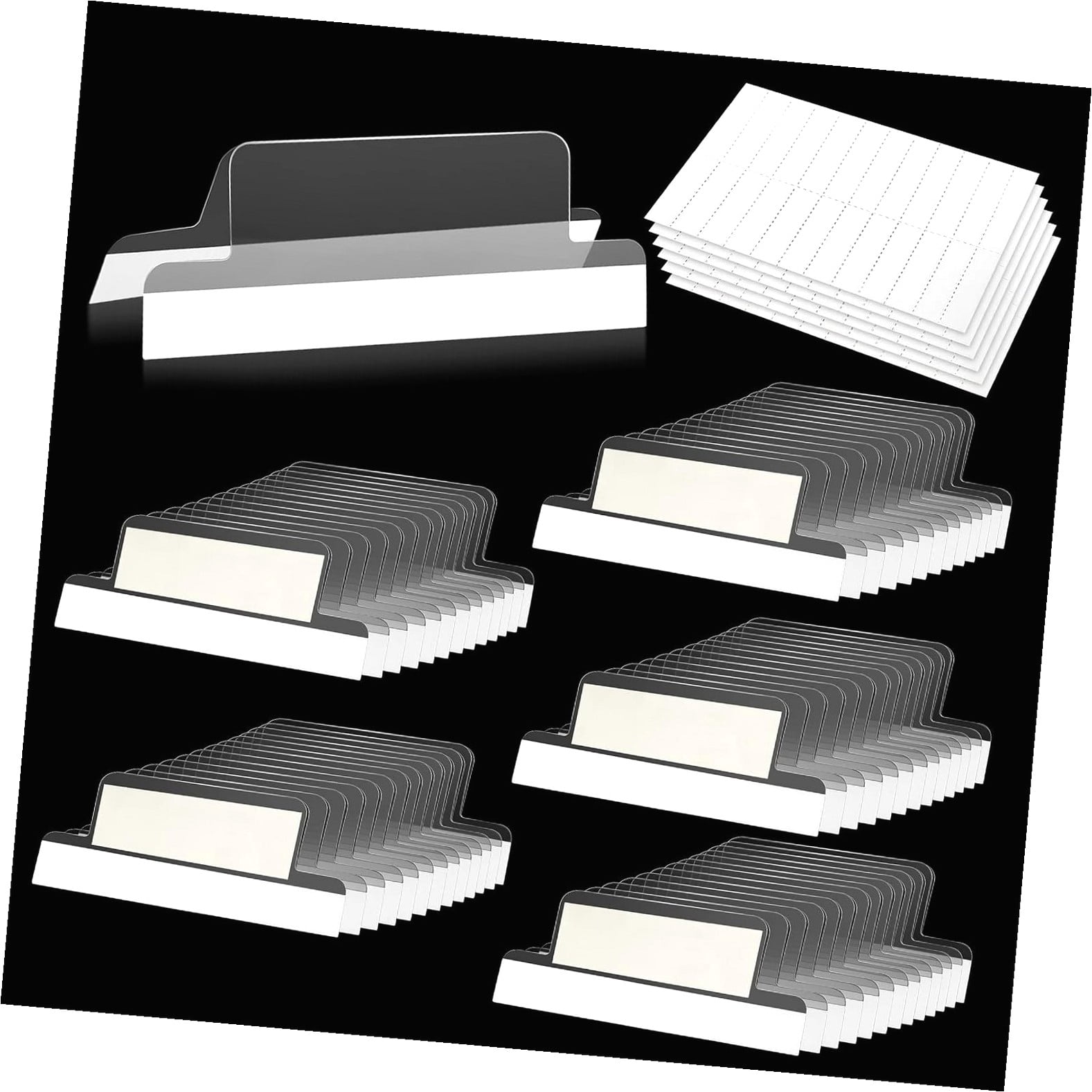 Hidove 1.5 Inch Insertable Index, 100 Pieces with Printable Inserts ...