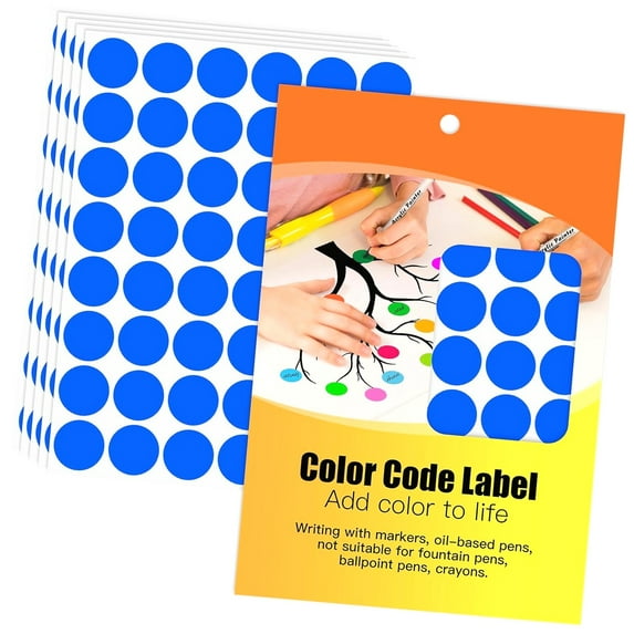 Hidove 1 Inch Colored Dot Stickers Round Labels ( Dots, 15 Colors ...