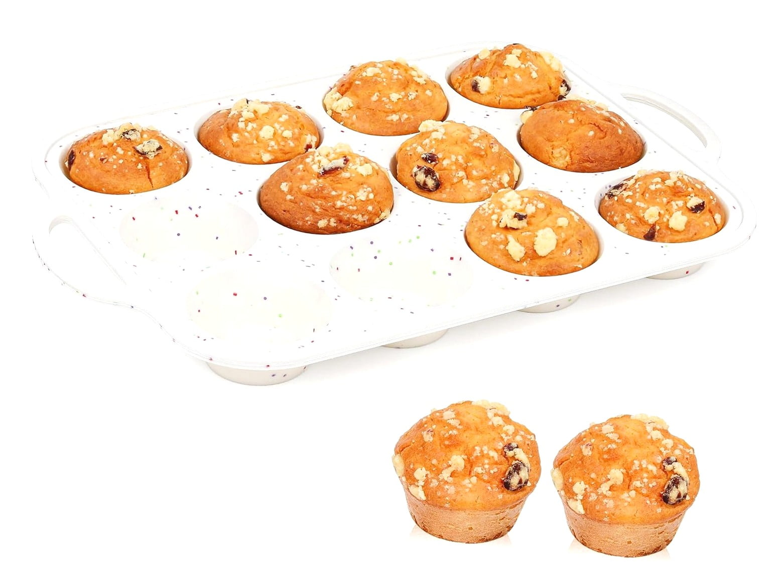 Hidove 1 Pc Muffin Pan for Baking with Metal Frame, Nonstick 12 Cup ...