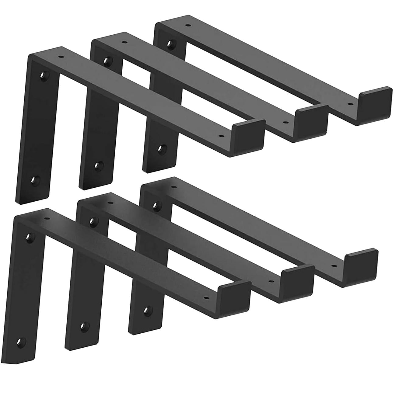 Hidove 10 Inch Lip Shelf Brackets, Heavy-Duty Industrial Forged Steel ...