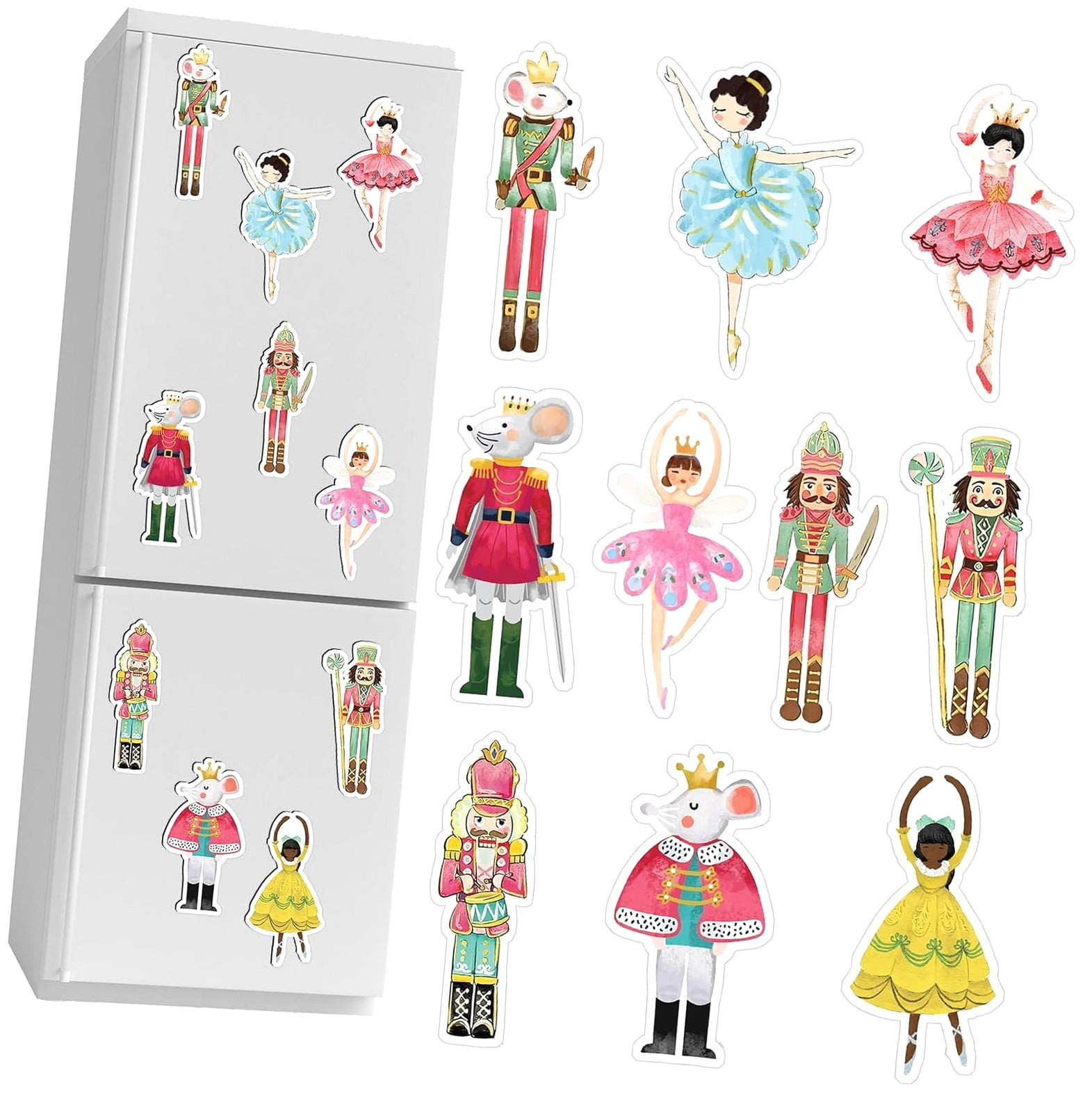 Hidove 10 Pcs Christmas Refrigerator Magnets Soldier and Shaped Fridge ...