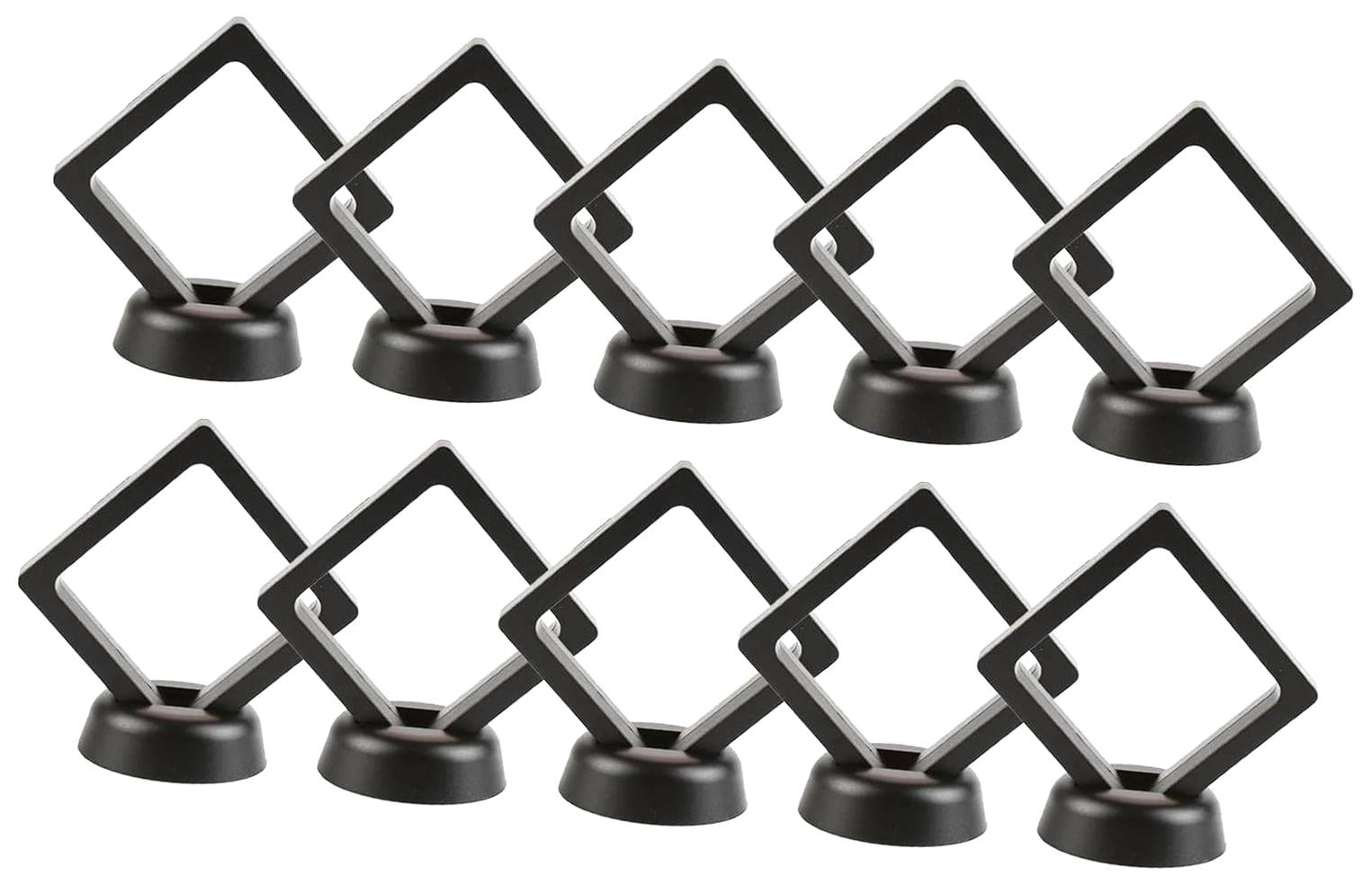 Hidove 10-Piece Black Diamond Floating Display Cases: 3D Frame Stands ...