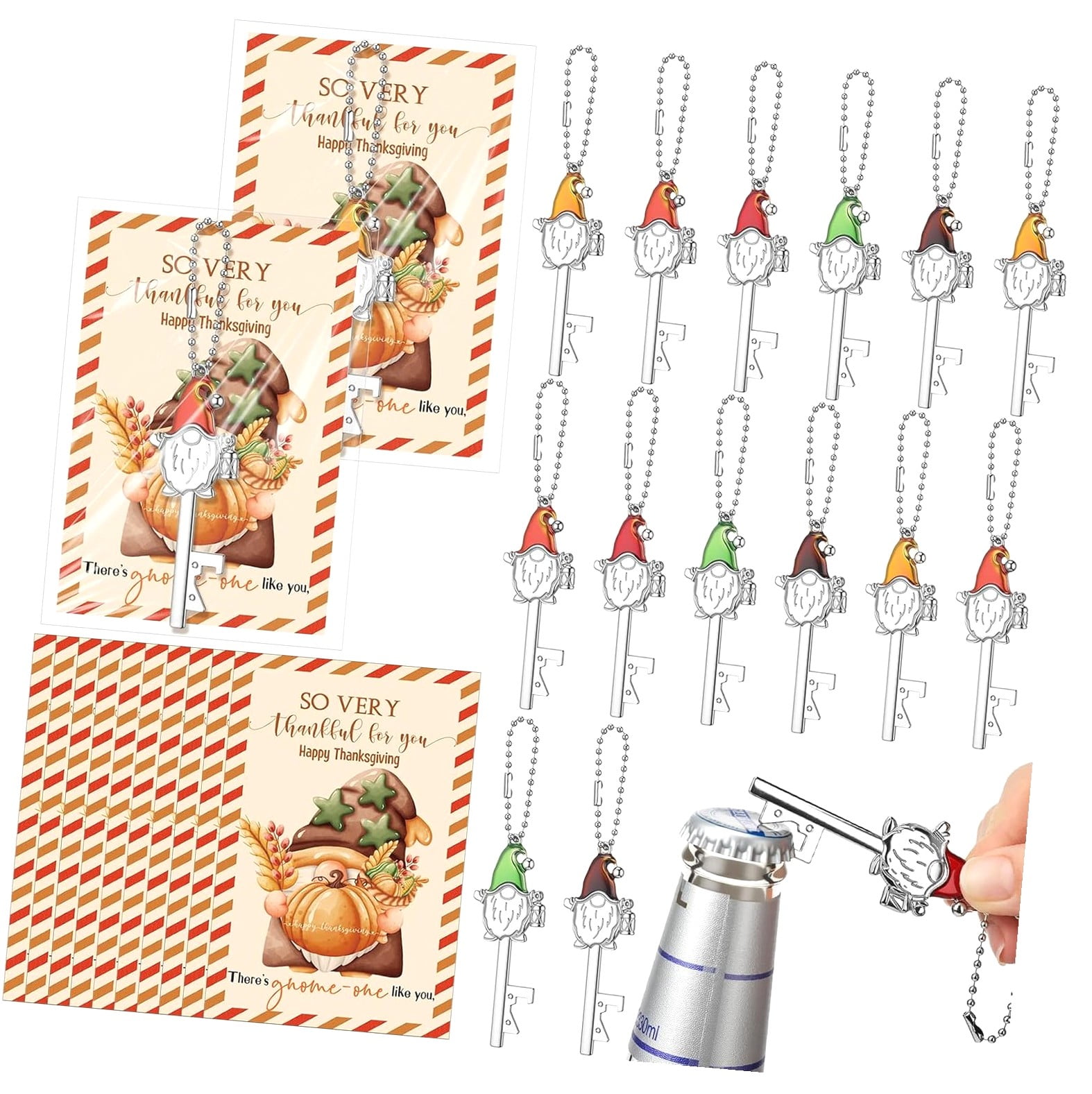 Hidove 10 Set Thanksgiving Key Opener Bulk with Thanksgiving Pumpkin ...