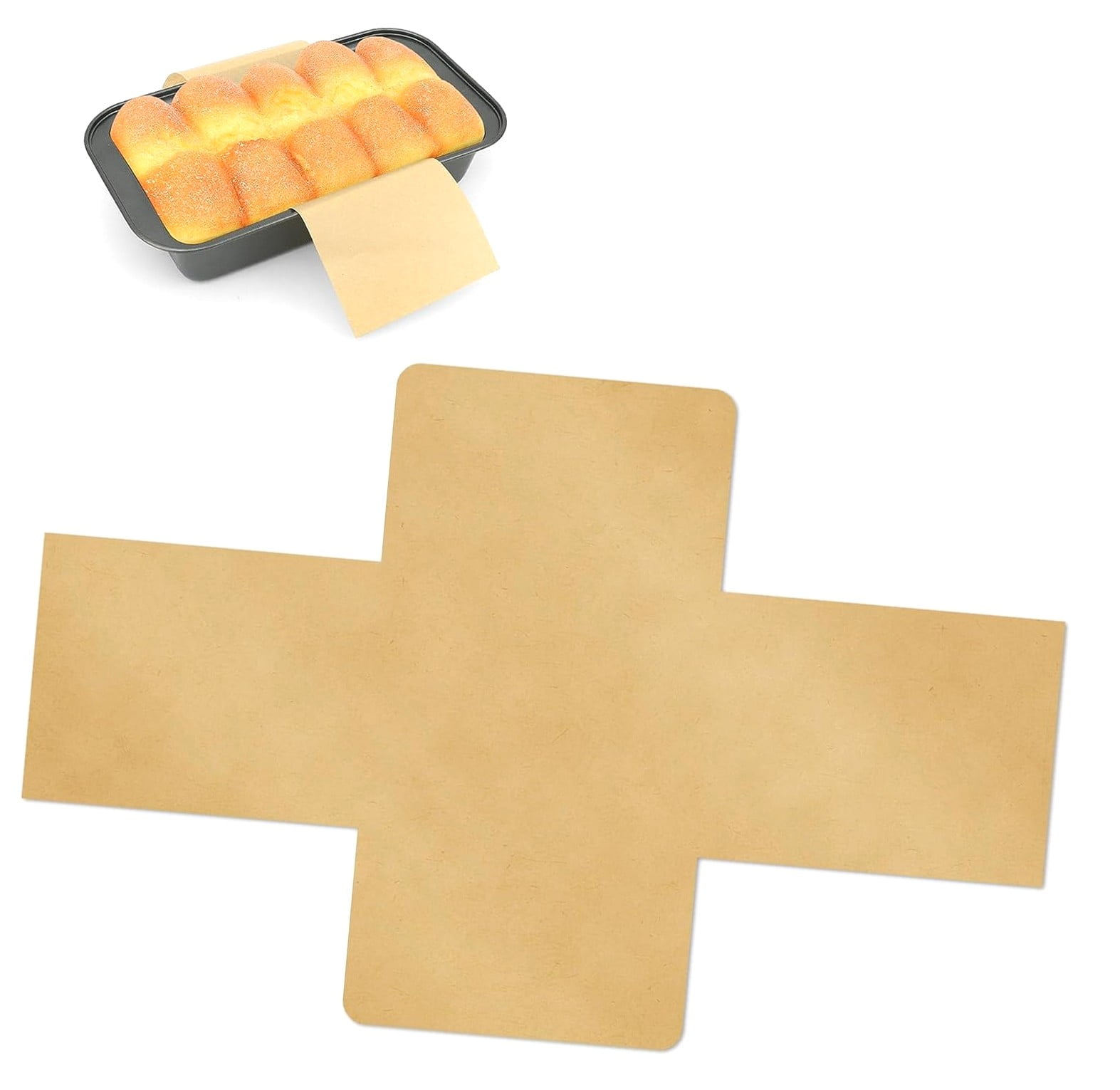 Hidove 100 Loaf Pan Liners, Non-Stick Parchment Paper for Baking Bread ...