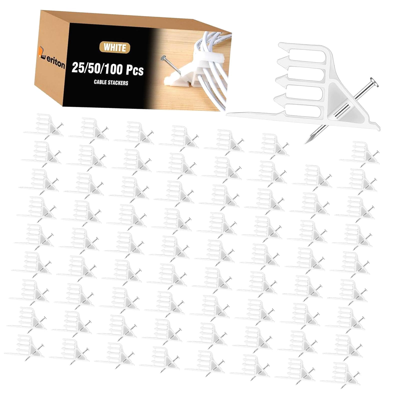 Hidove 100 Pieces Electrical Cable Stapler Insulated Cordless Hammer ...