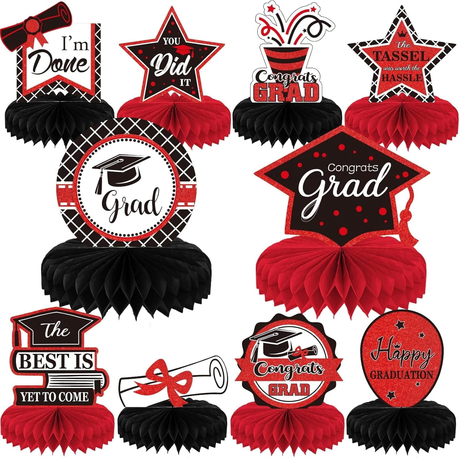 Hidove 10PCS Class of 2025 Graduation Party Decorations 2025 Congrats ...