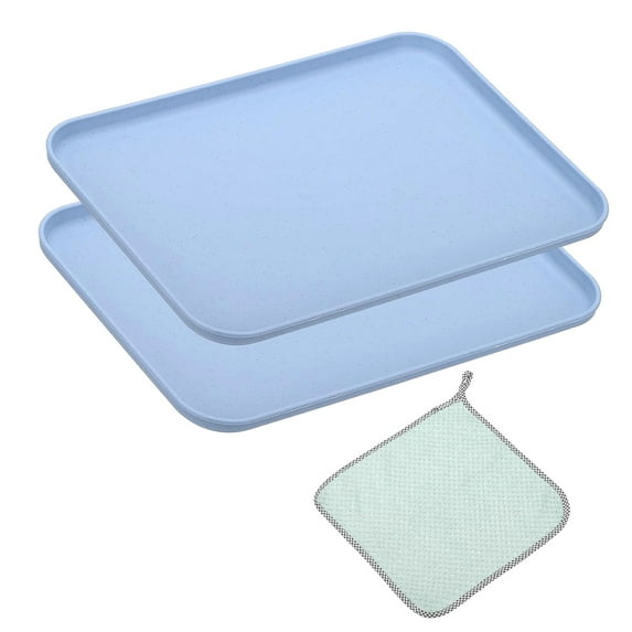 Hidove 10x7 Inch Food Serving Trays, 2 Pieces Restaurant Serving Trays ...