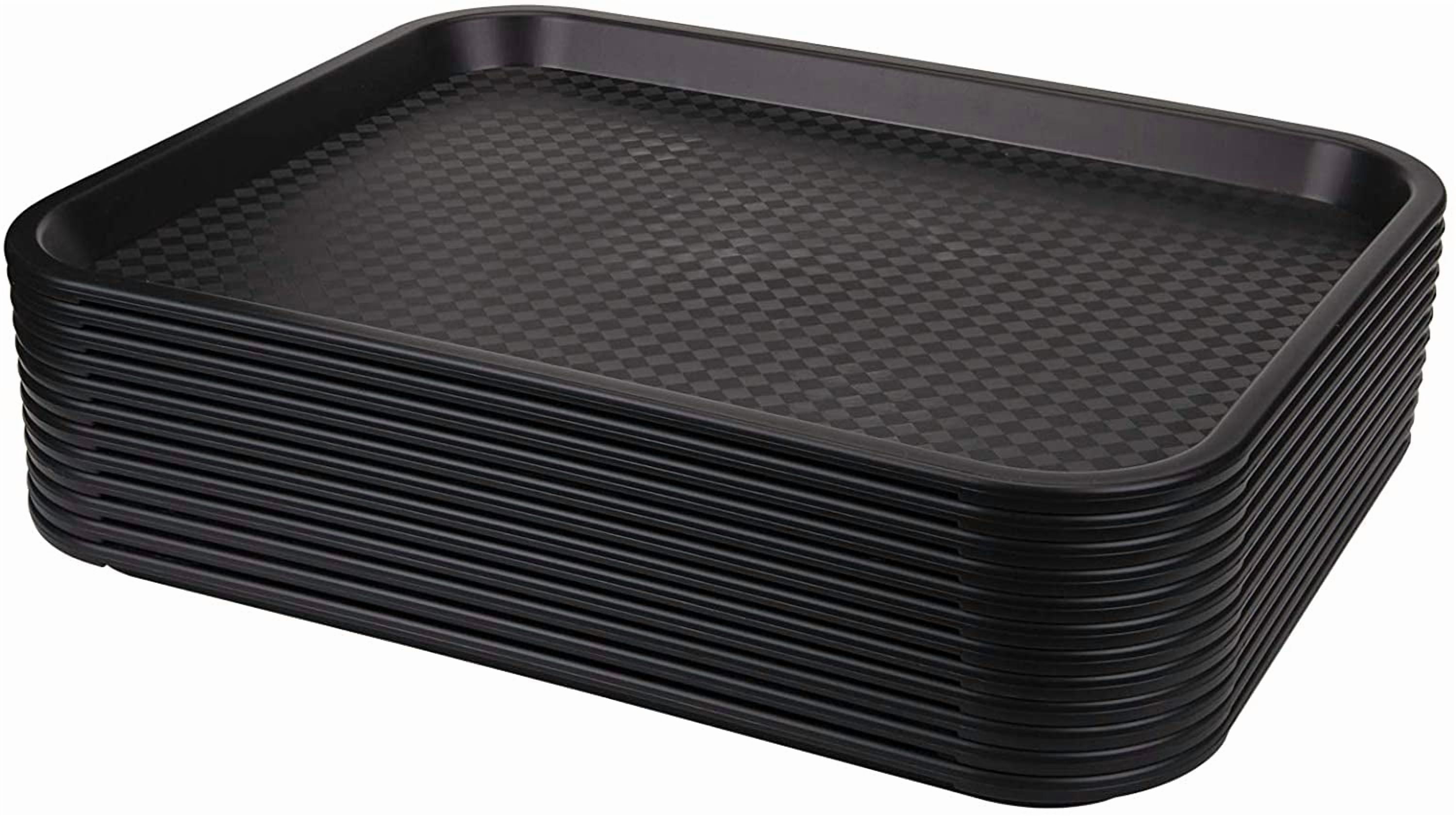 Hidove 12 Pack Food Tray, 13.7 10.5 Inch Plastic Restaurant Cafeteria ...