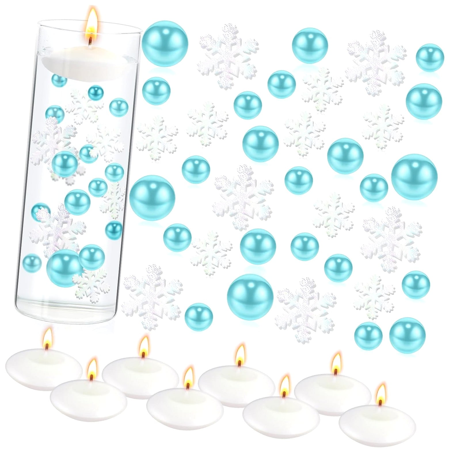 Hidove 124 Pcs Christmas Vase Filler Pearls for Vase Filler Christmas ...