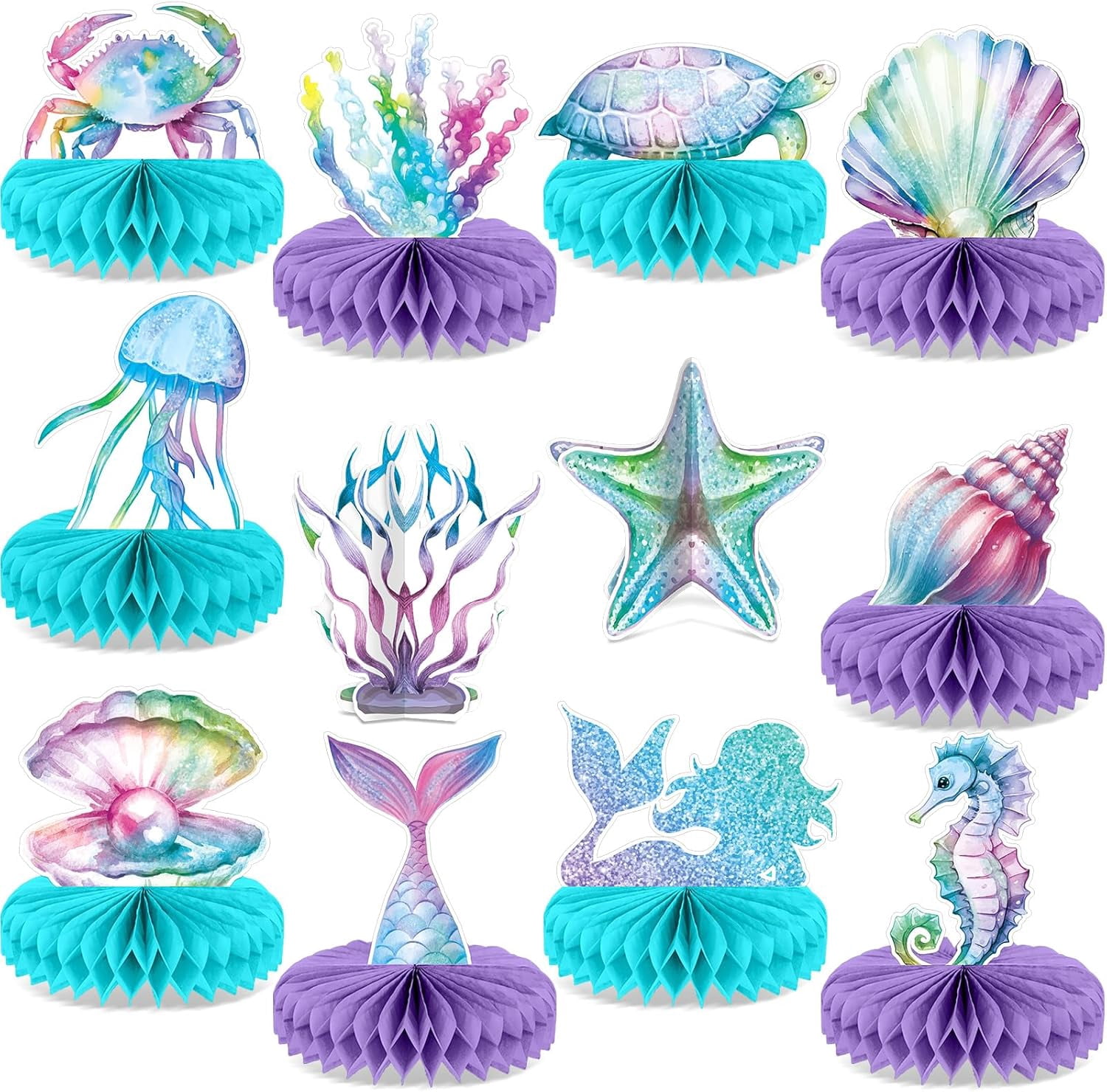 Hidove 12Pcs Party Supplies Birthday Honeycomb Centerpieces for Under ...