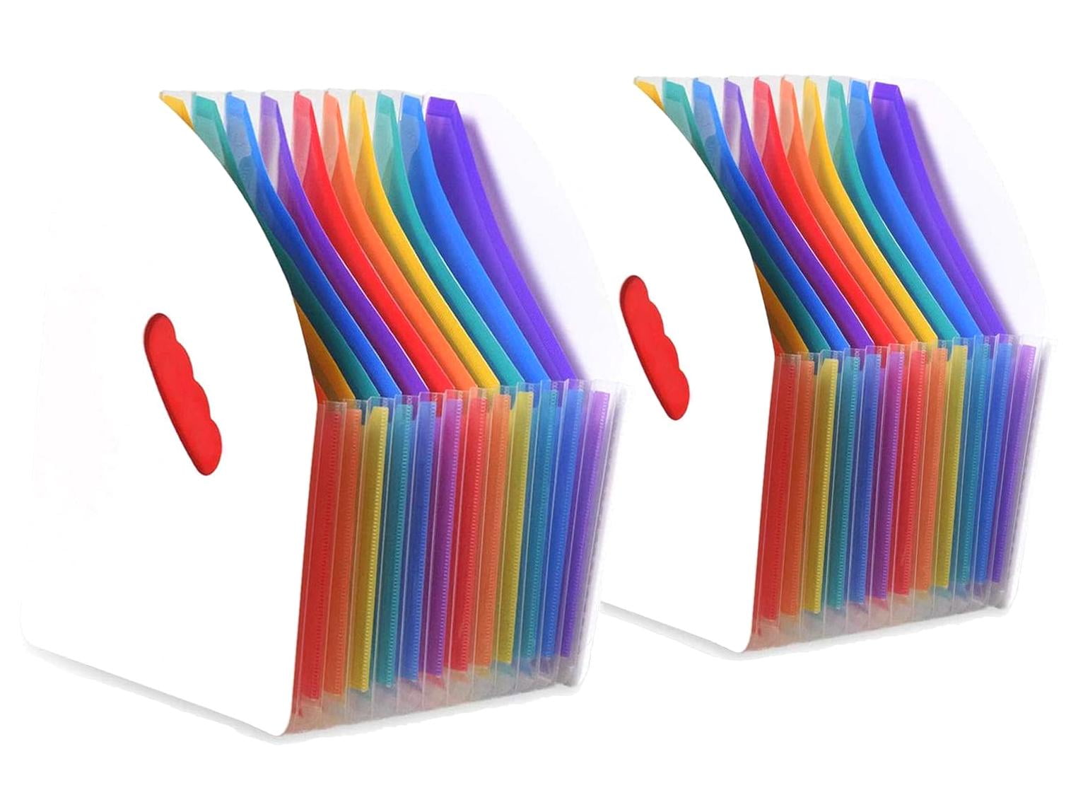 Hidove 13-Pocket Vertical Expandable File Organizer, Plastic Accordion ...