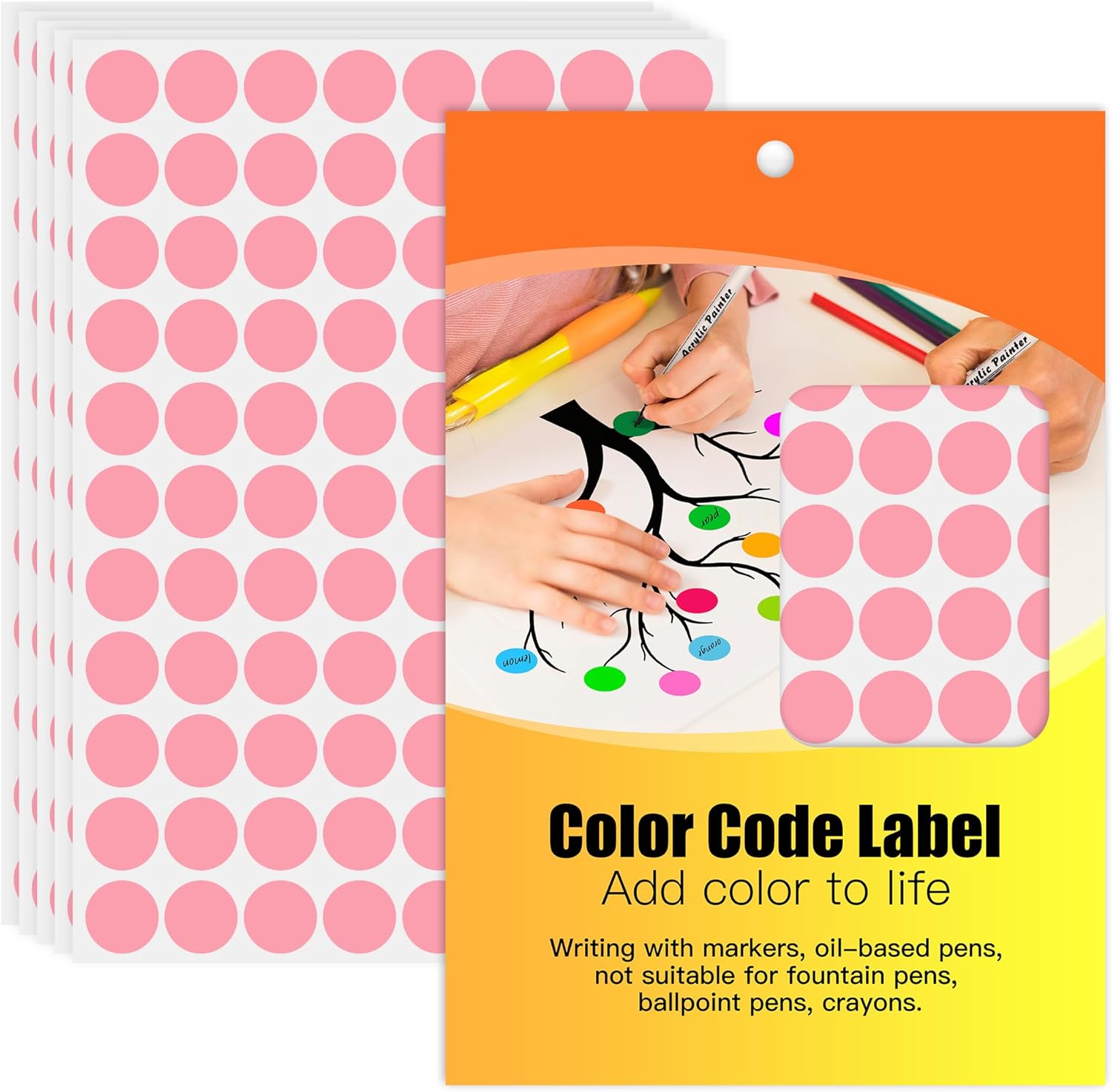 Hidove 1320PCS Color Coding Labels (15 Colors) 3/4 Inch Round Labels ...