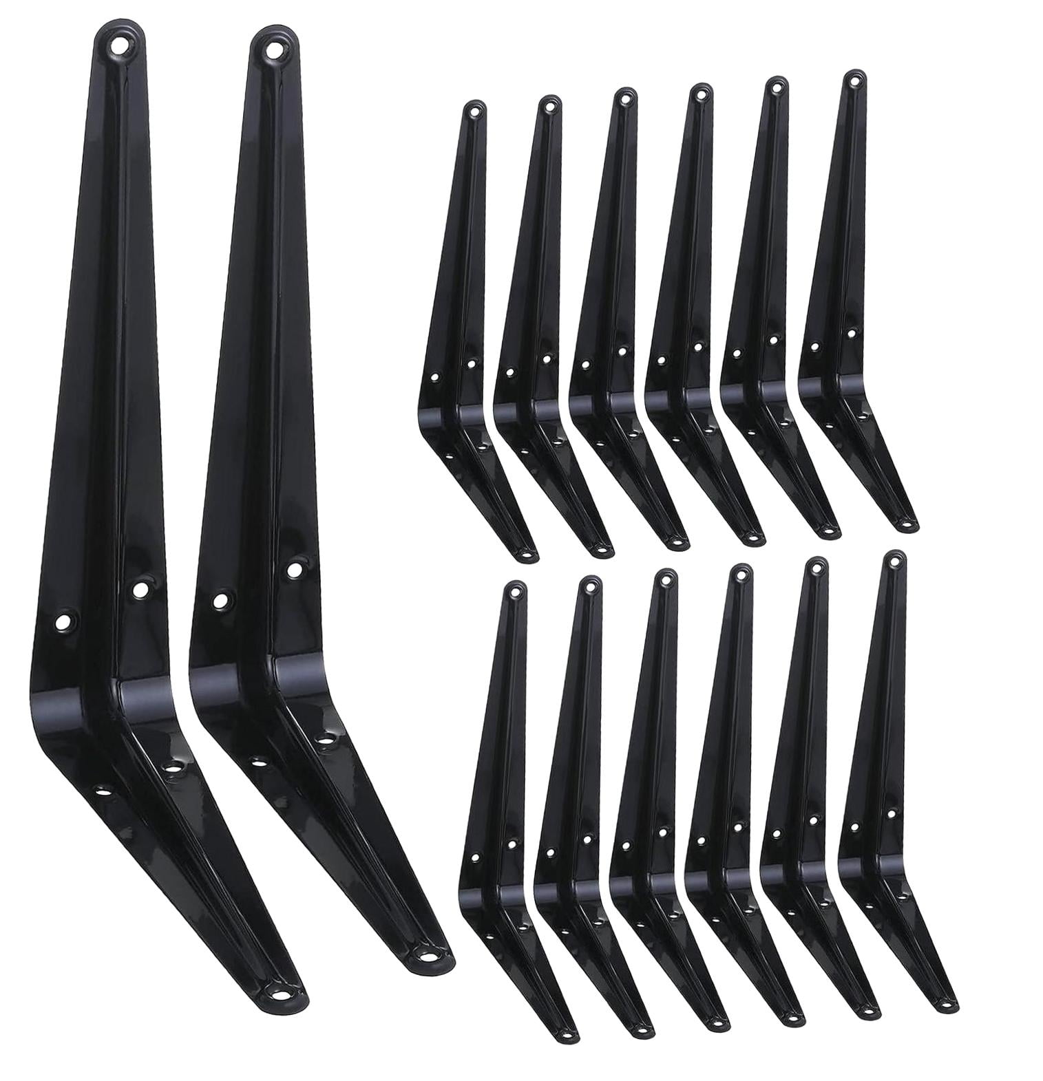 Hidove 14 Pack Heavy Duty Shelf Brackets - 8 Inch, Floating L Brackets ...