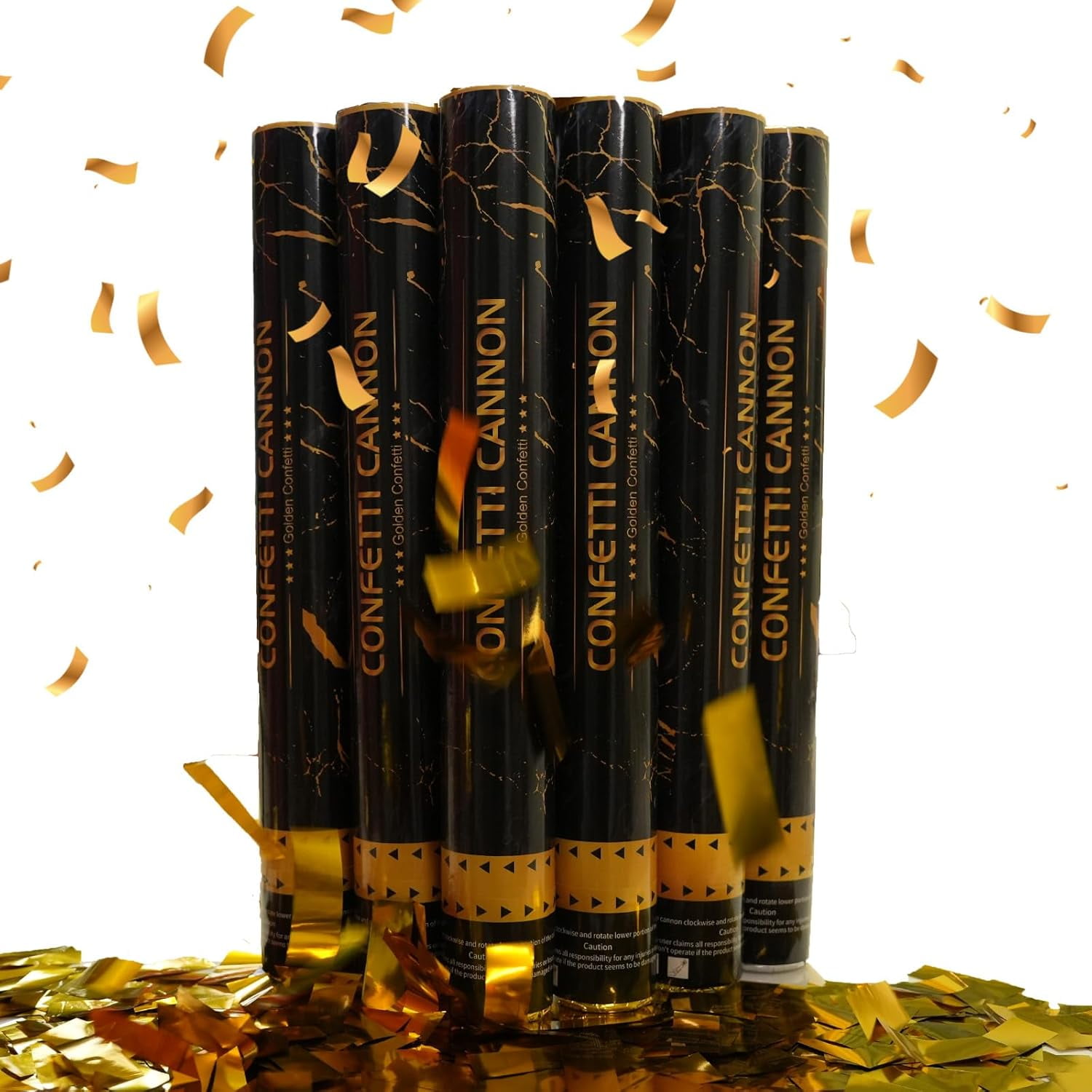 Hidove 16 In [6 Pa] Golden Confetti Cannon Party rs Party Supplies, Air ...