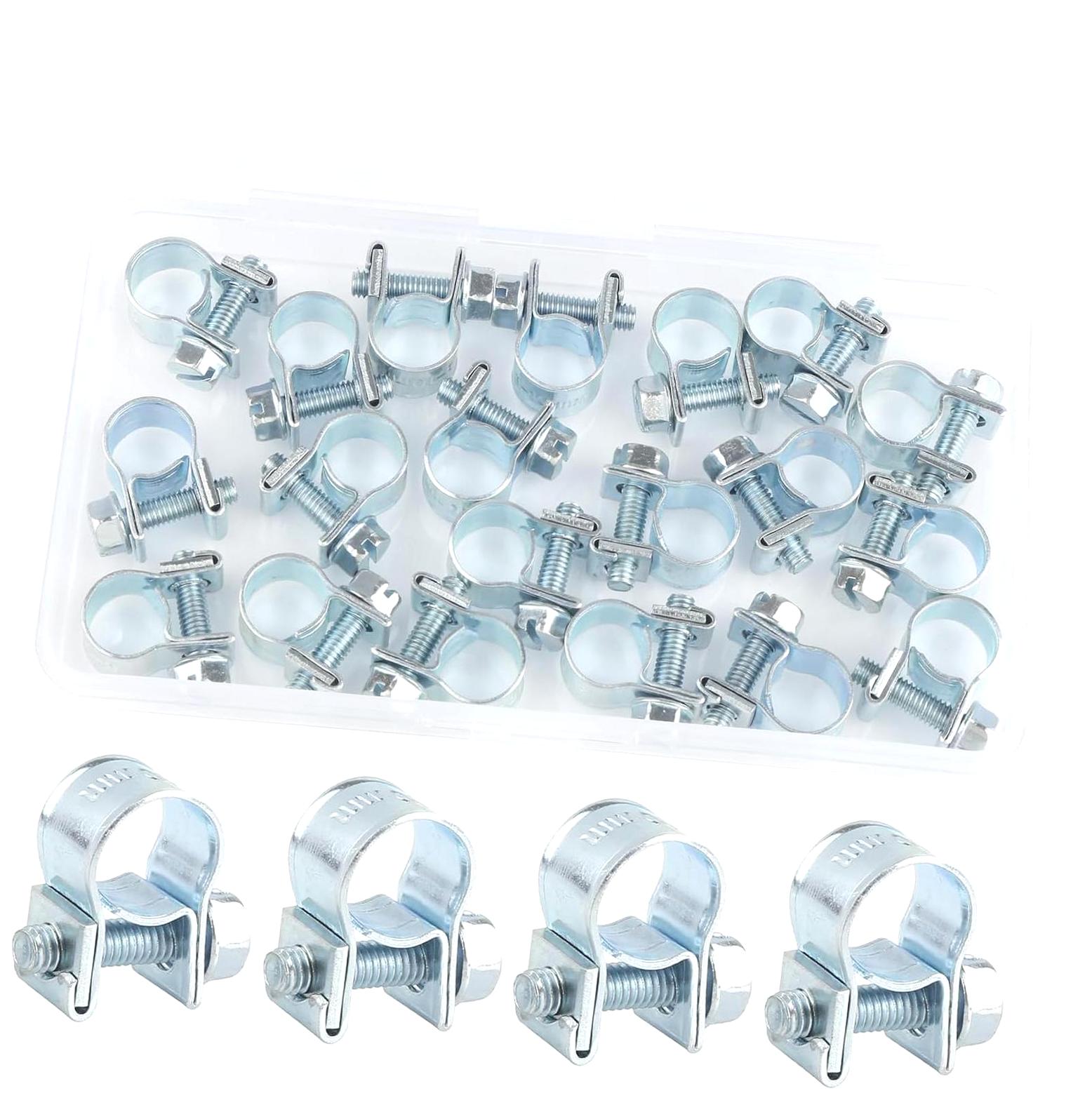 Hidove 18-piece 8-10mm Fuel Injection Hose Clamps, Adjustable Fuel Line ...