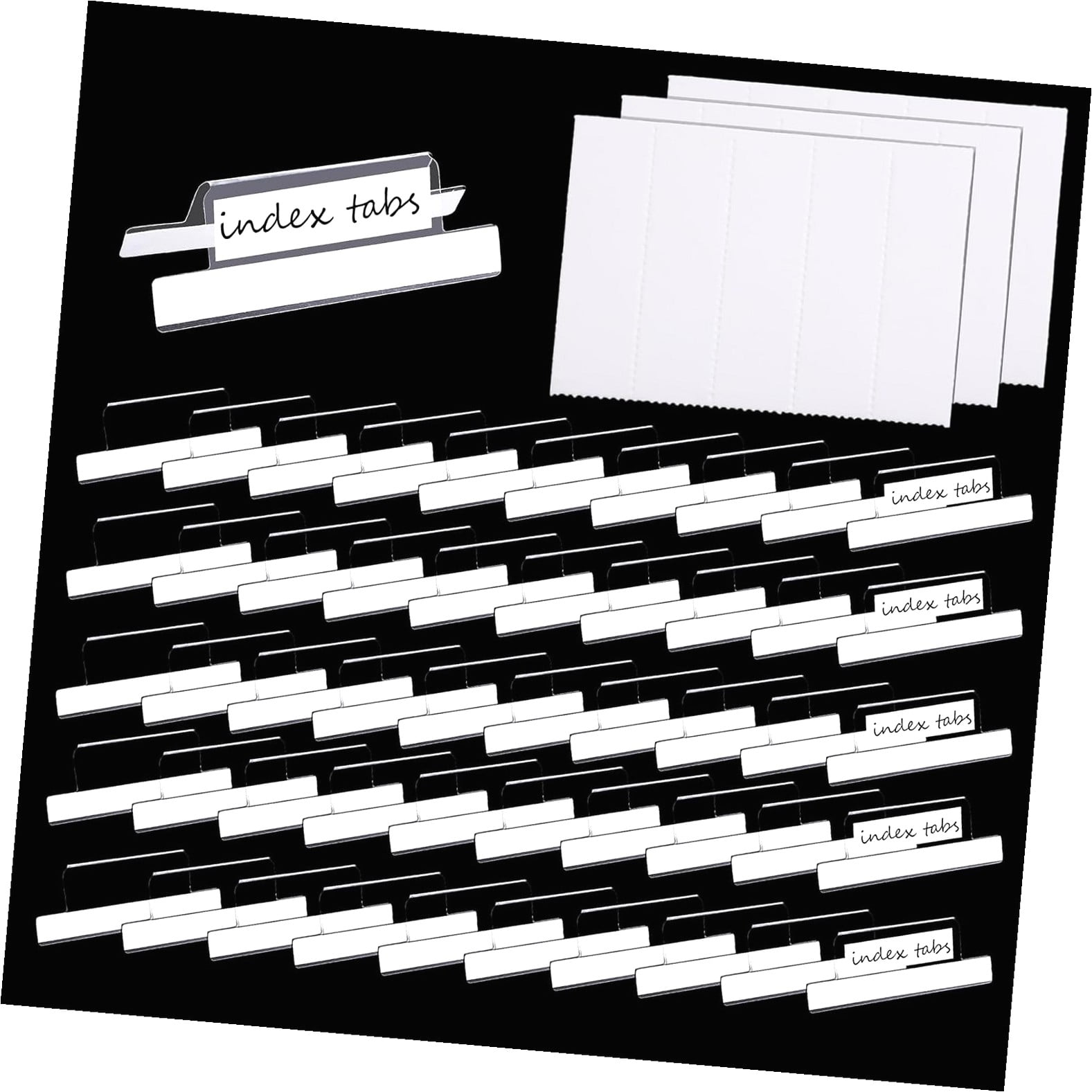 Hidove 2 Inch Insertable with Printable Inserts Index Clear Plastic ...