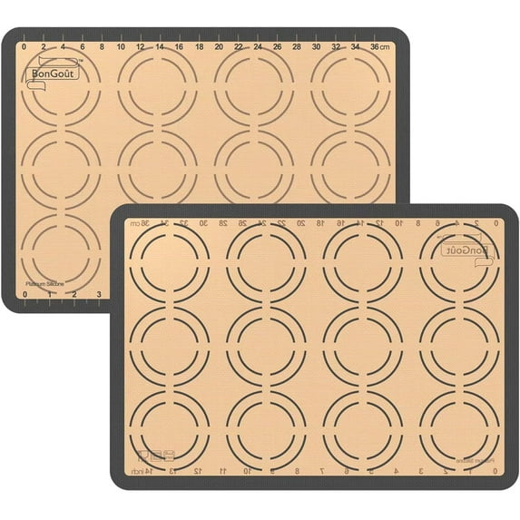 Hidove 2 Pieces Baking Mat Set Non Stick Food Safe, Fondant Sheet ...