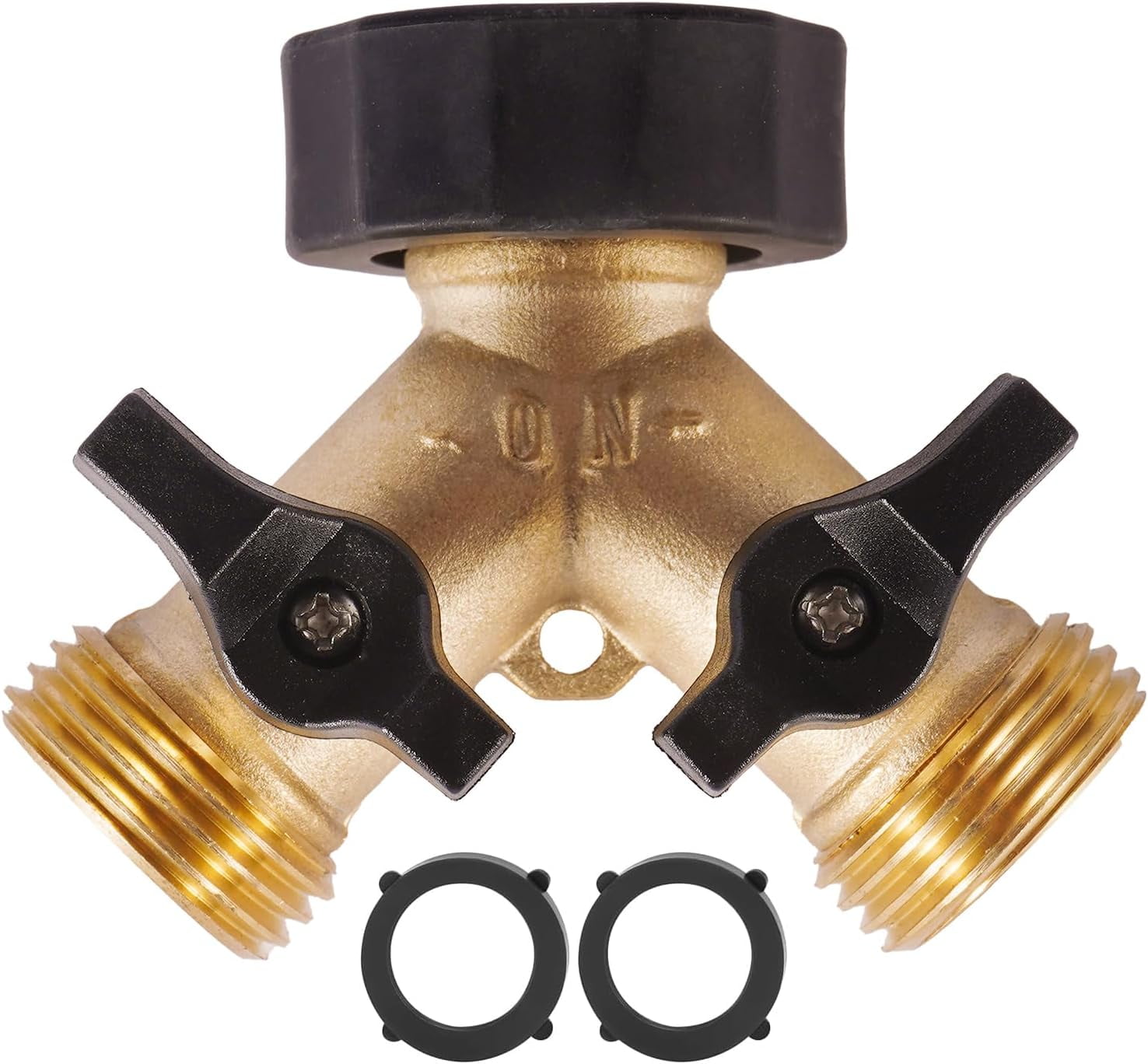 Hidove 2-Way Splitter, Hose Y Divider with Shutoff, Grip Handle, Water ...