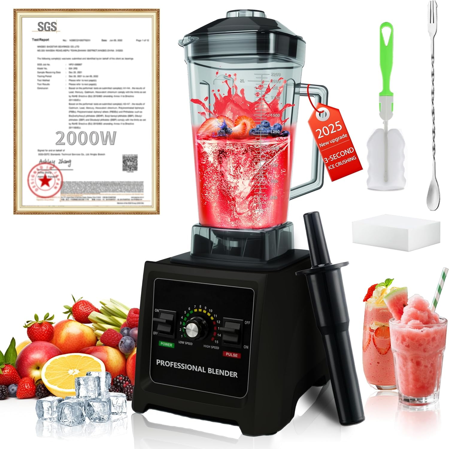 Hidove 2025 Enhanced Smoothie Blender【2000W German -class Motor】【6 ...