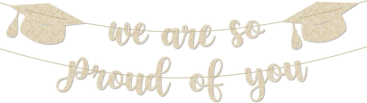 Hidove 2025 Graduation Decorations - 9 ft Pre-Strung We Are So ud of ...