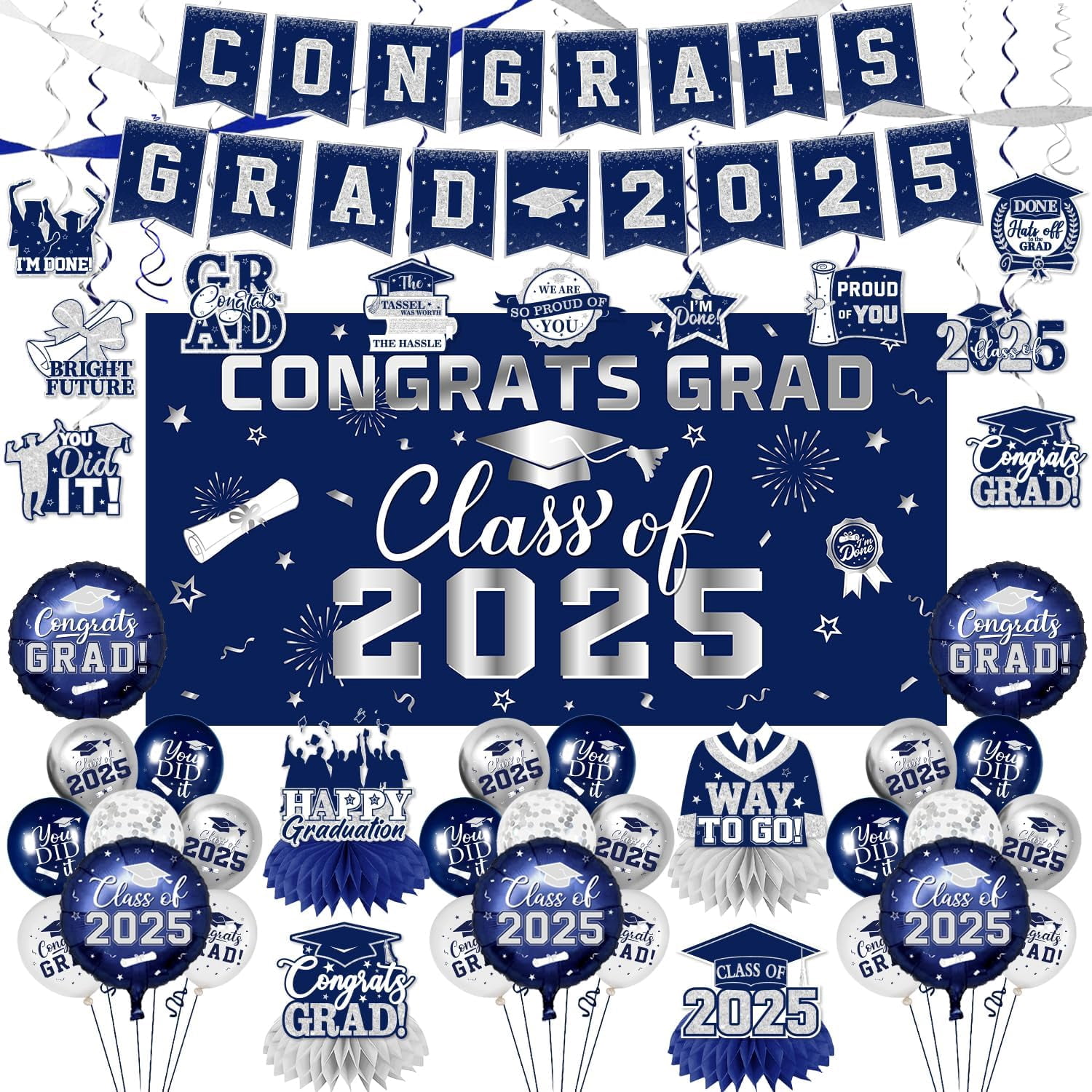 Hidove 2025 Graduation Decorations-Class of 2025 Decorations Set with ...
