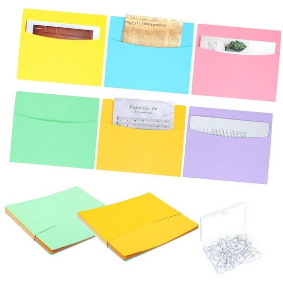 Hidove 24 Pieces Oversized Wall Pockets 10 12 Inches 6 Colors Hanging ...