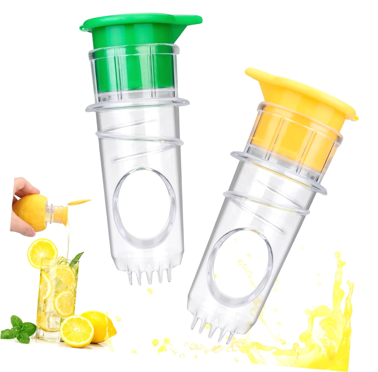 Hidove 2PCS Lemon Squeezer, Screw Top Lemon Juicer with Built-in Filter ...