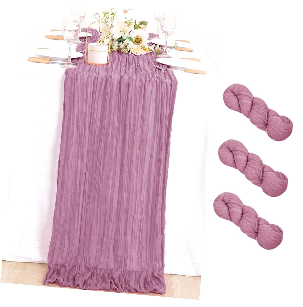 Hidove 3-Piece Cheesecloth Table Runner Collection, 10ft Each, Sheer ...