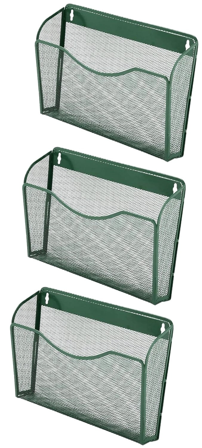 Hidove 3 Single Pocket Hanging File Organizer, Vertical Wall Mounted ...