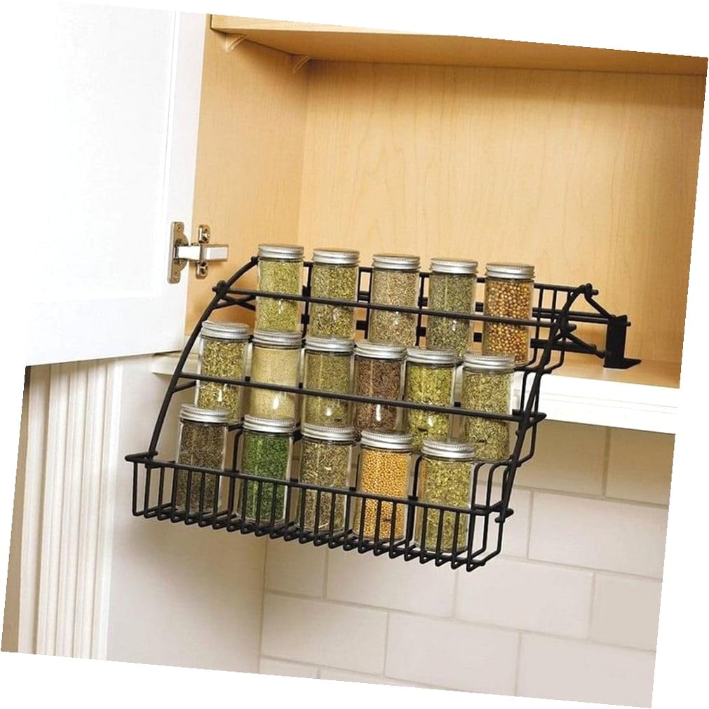 Hidove 3-Tier Pull Down Cabinet Spice Rack Organizer, Metal Storage ...