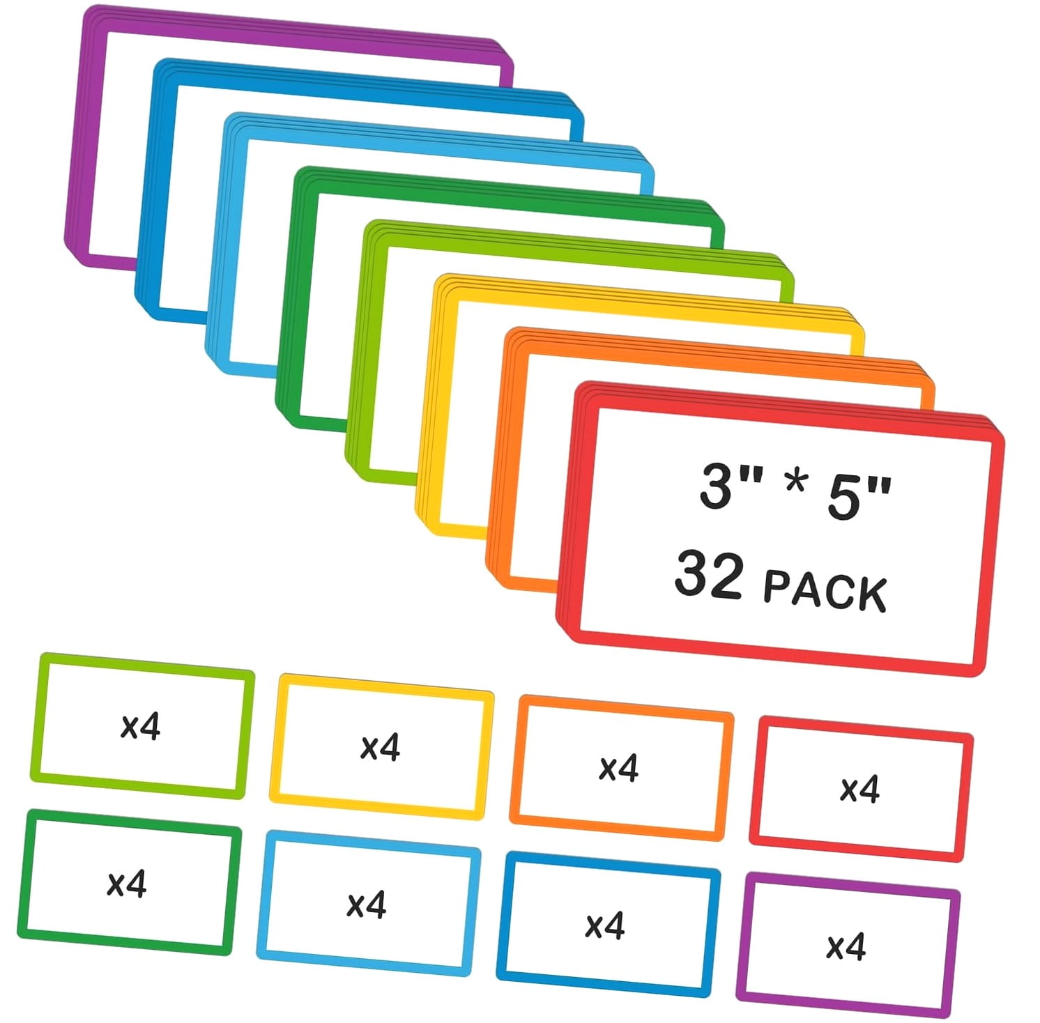Hidove 32 Pack Labels, 3 by 5 Inches, Label Stickers for Whiteboards ...