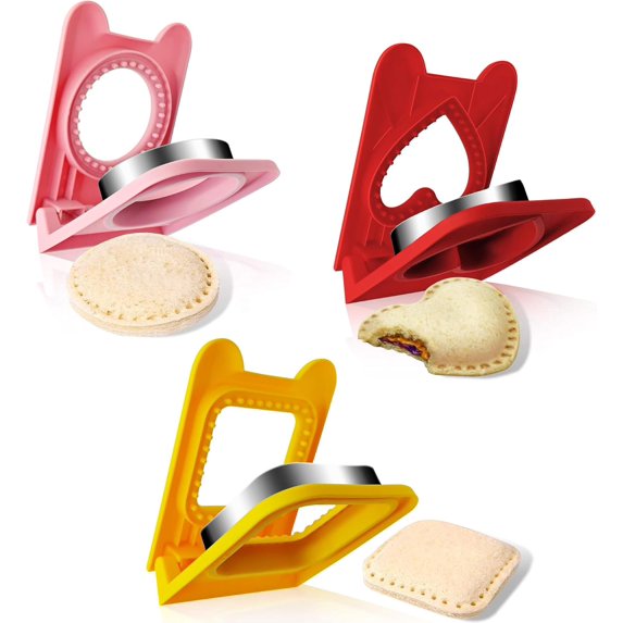 Hidove 3PCS Sandwich Sealer, Sandwich Lunch Maker, Crustless Cutter ...